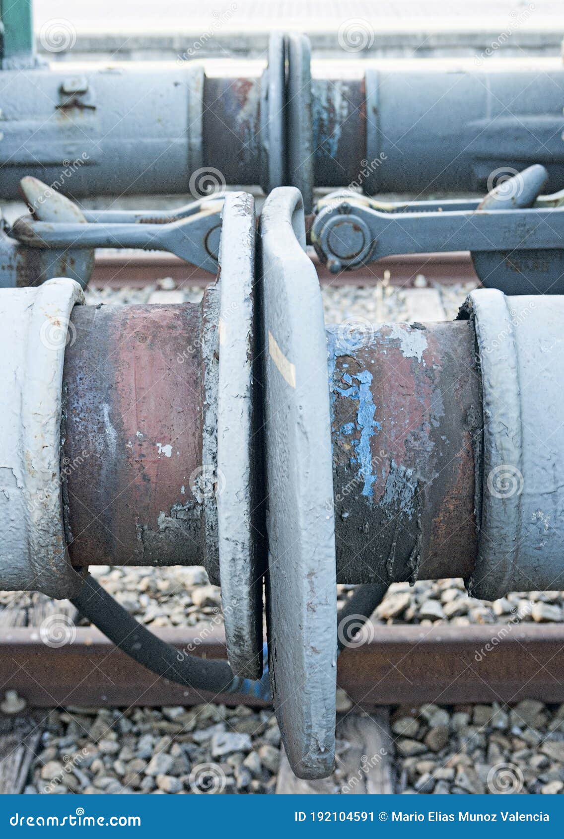 Railway Coupling Hook Of An Old Steam Locomotive Royalty-Free Stock ...