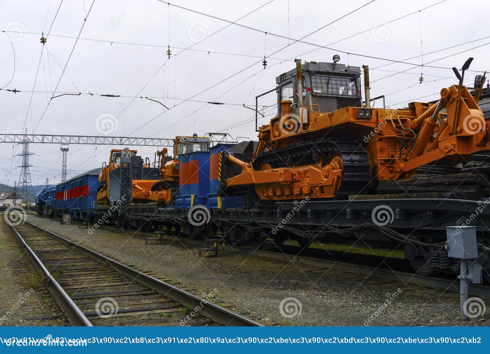 Train for Accident Recovery Work Stock Photo - Image of technical ...