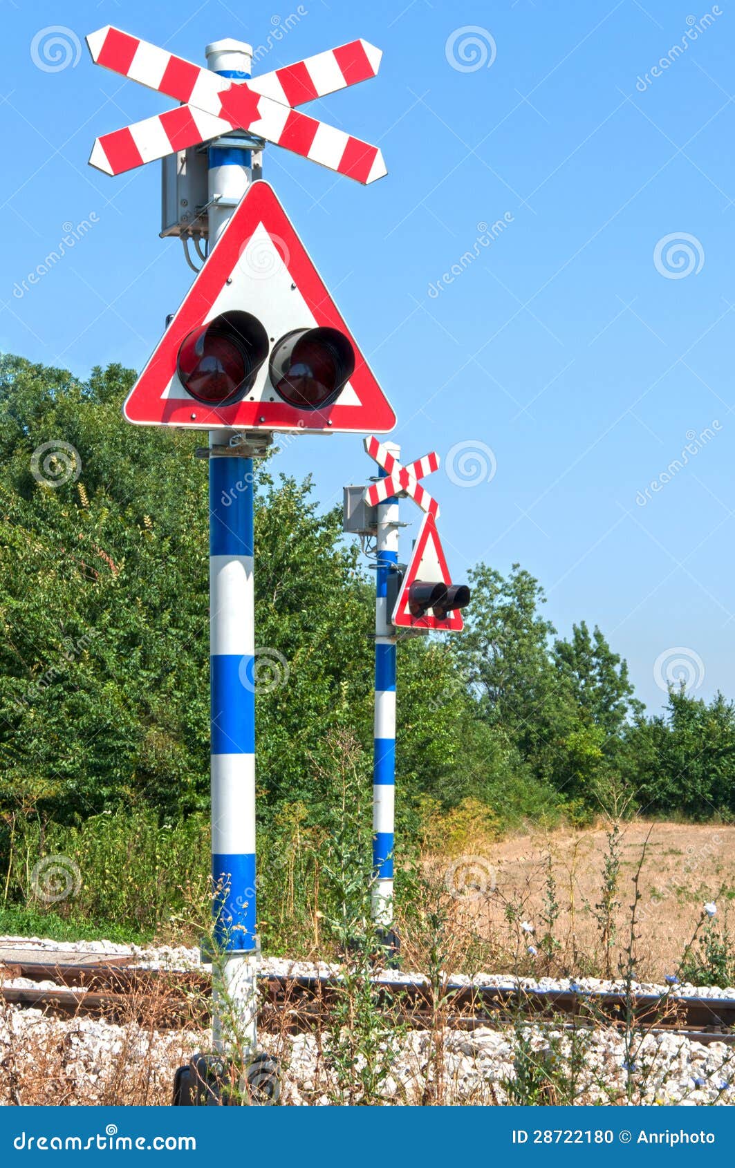 Railway crossing sign stock photo. Image of rail, barrier - 28722180