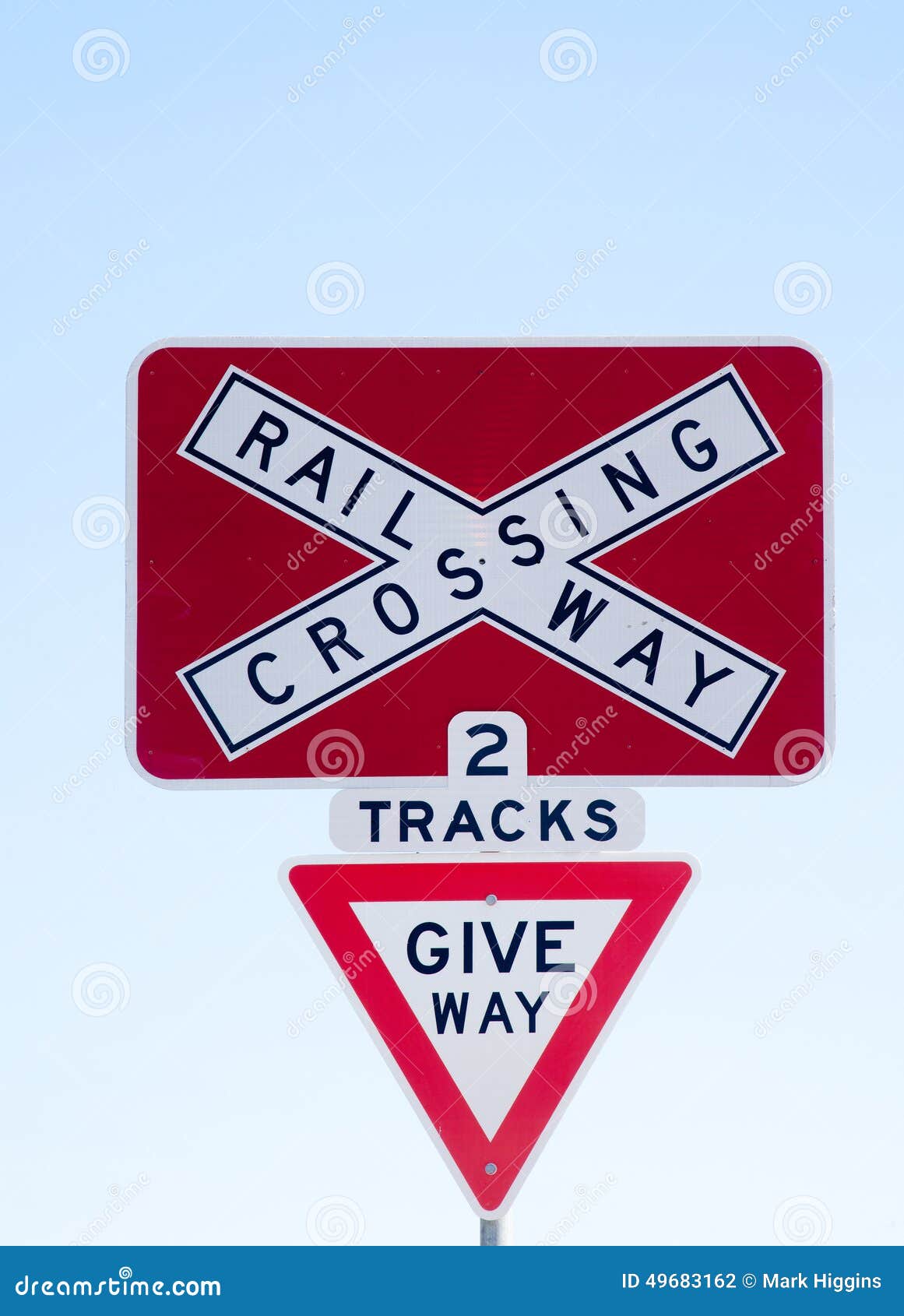 Railway crossing sign stock photo. Image of gate, route - 49683162
