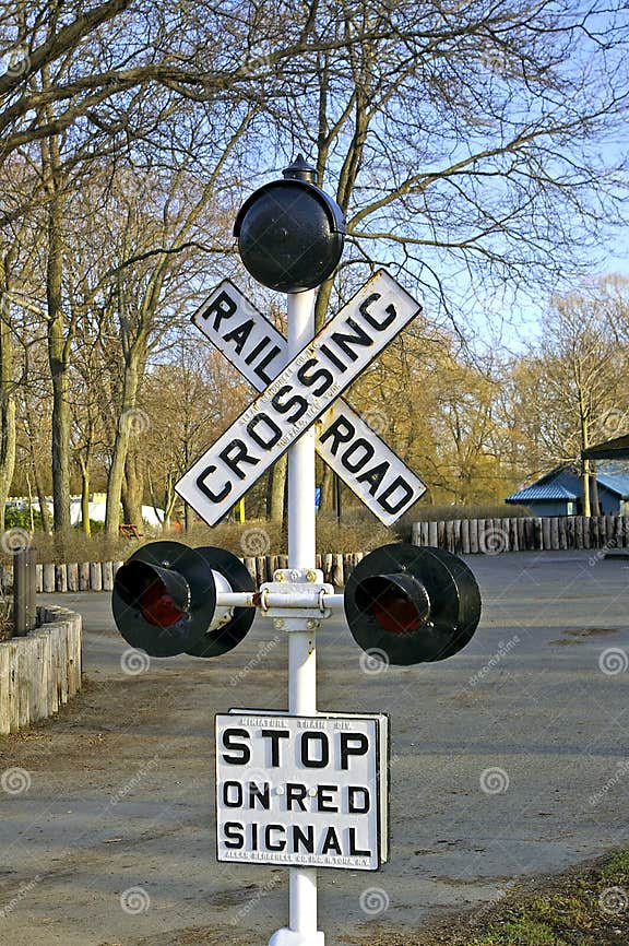 Railway Crossing Signal stock image. Image of bell, cross - 2306283