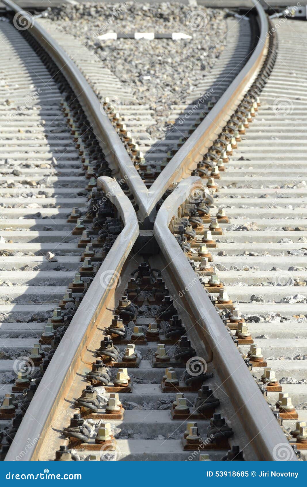 Railway crossroad stock image. Image of train, metal - 53918685