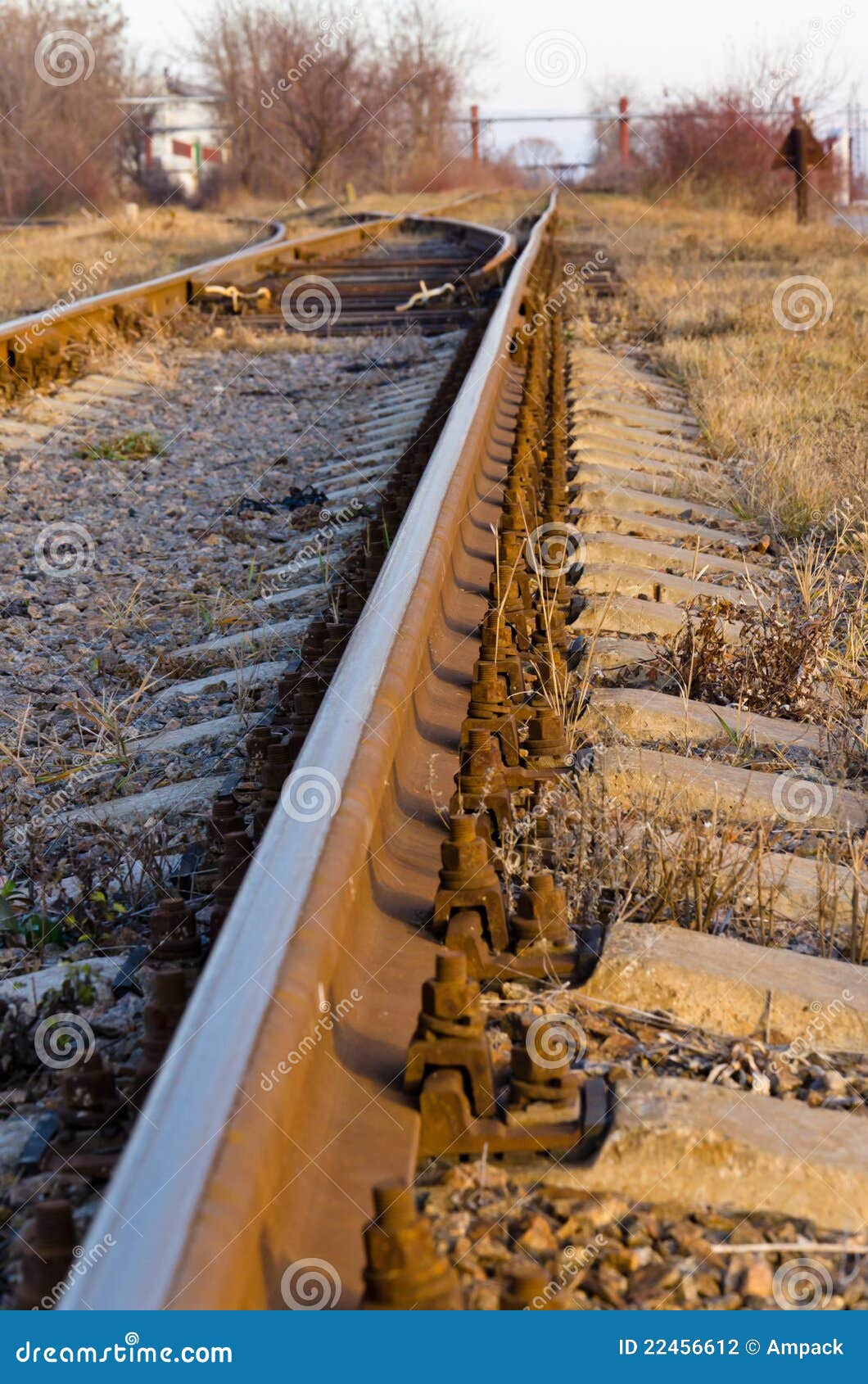 The railway a crossroads stock photo. Image of steel - 22456612