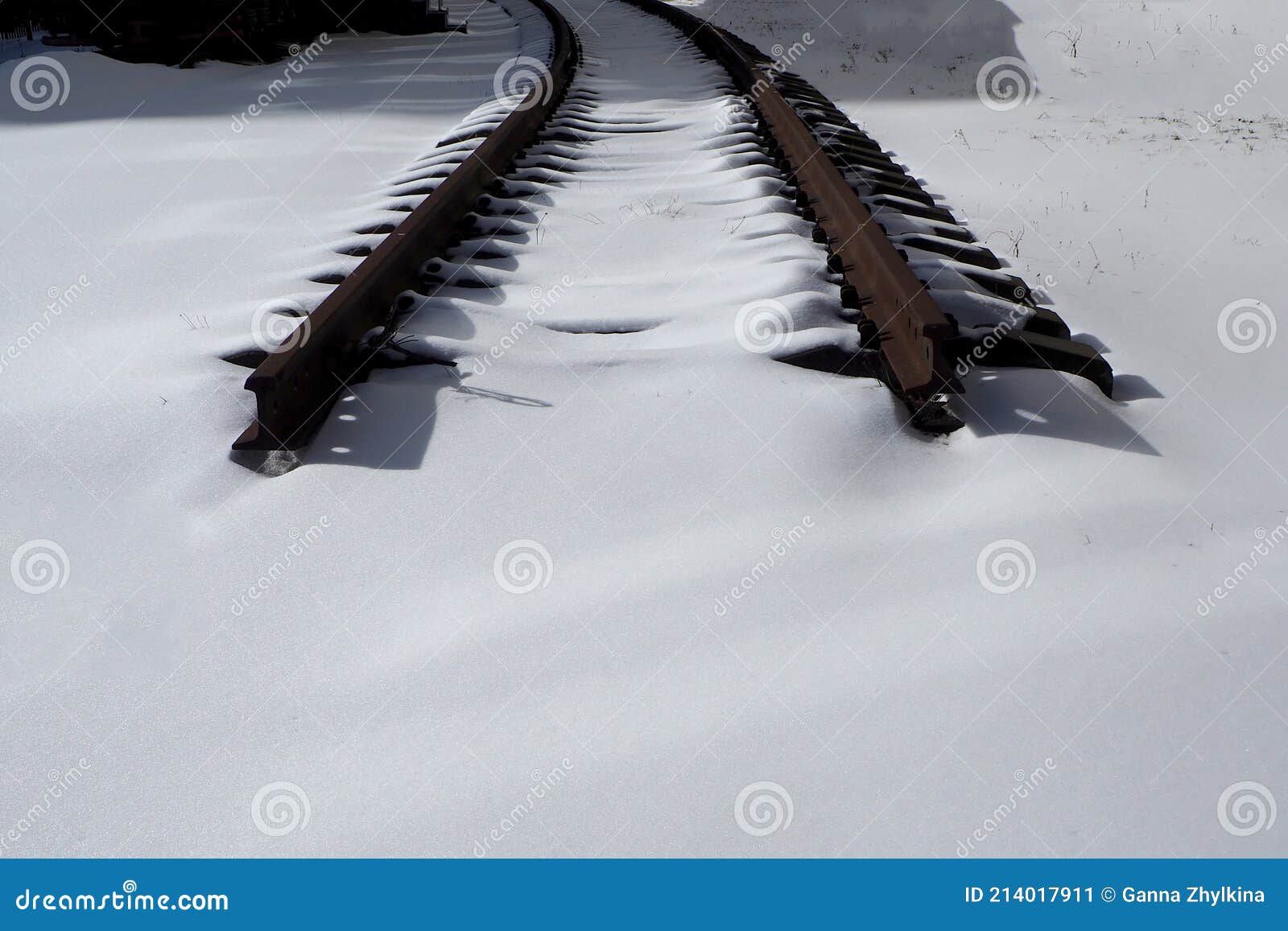 Railway Dead End At The Station For Sorting Wagons. Rail Transportation ...