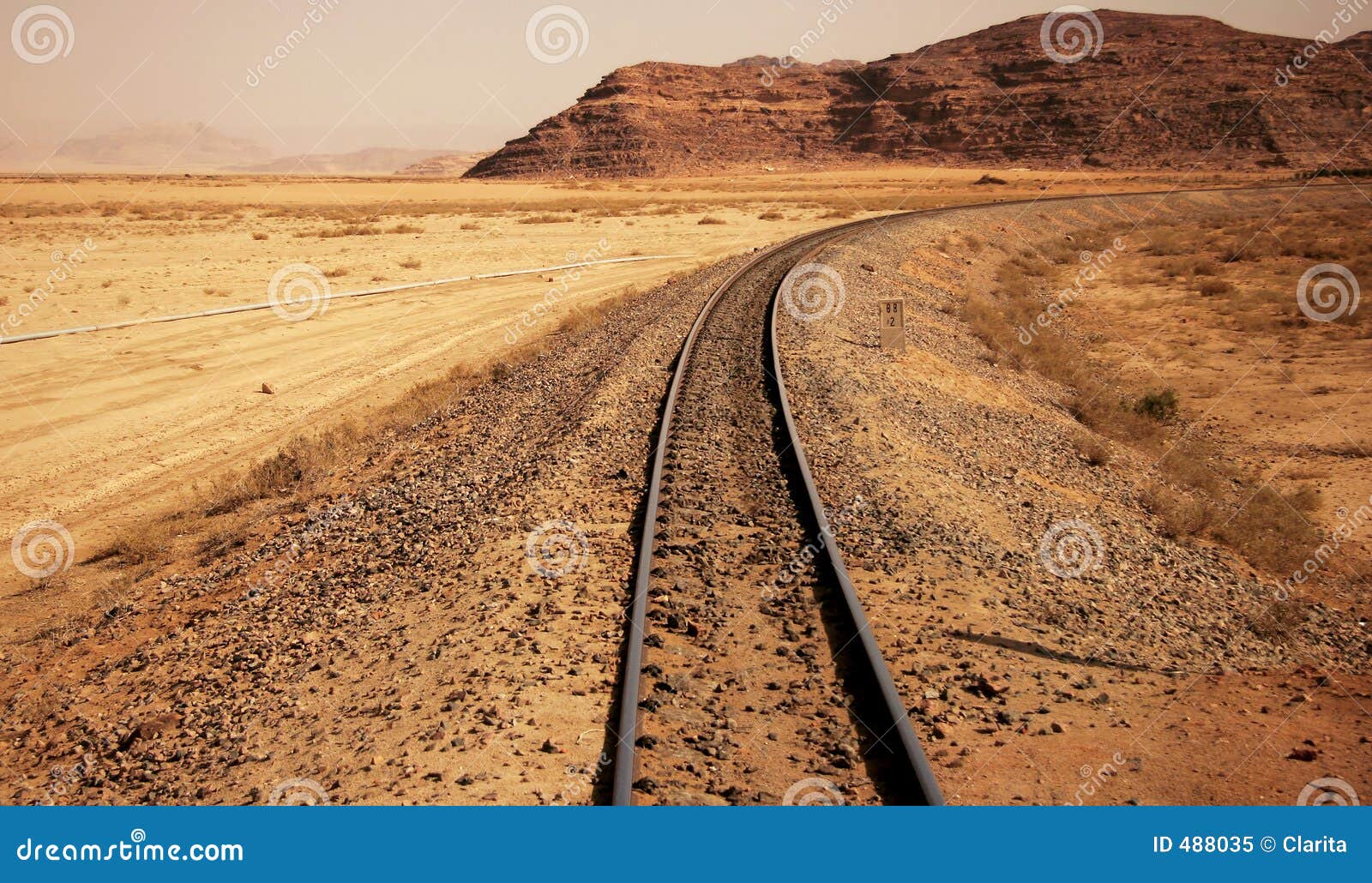 Railway through the desert stock image. Image of adventure - 488035