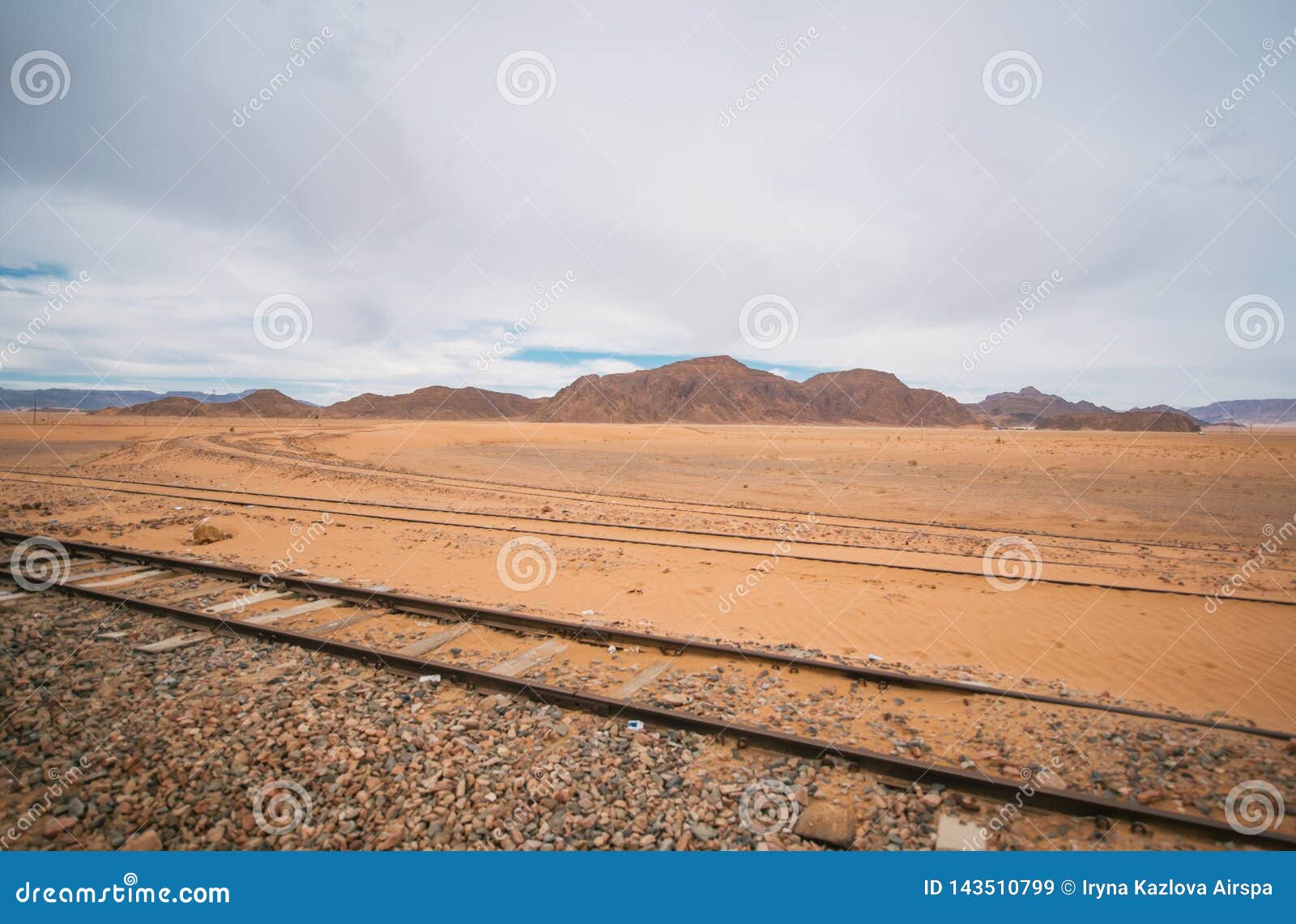 Railway in Desert. Old Railway in Yordan Desert Stock Image - Image of ...