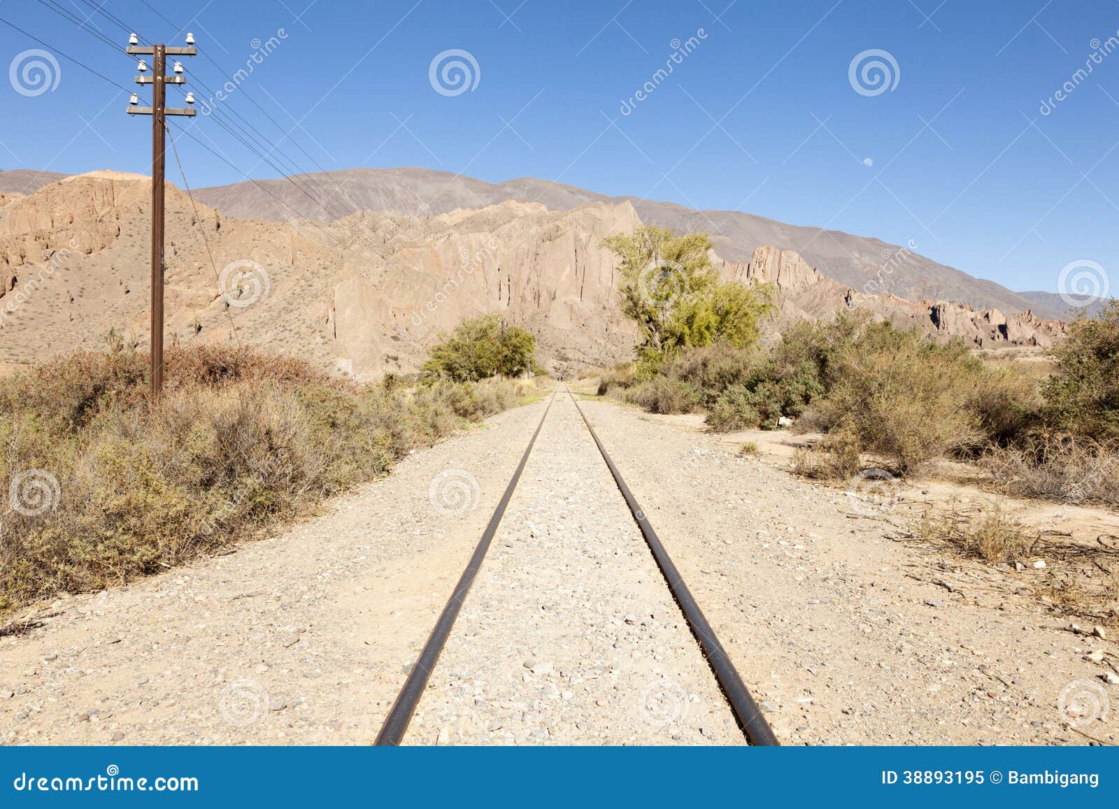 Railway in the desert stock image. Image of rural, outdoor - 38893195