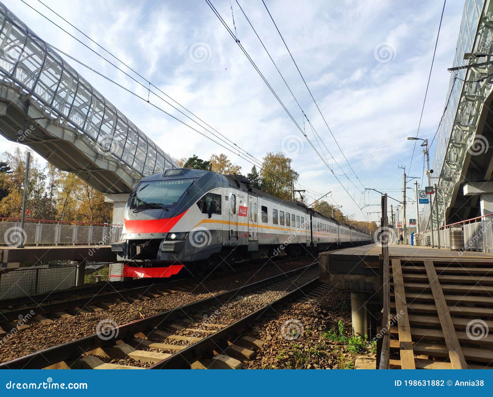 Railway Electric Pylon On Slovak Station Royalty-Free Stock Photography ...