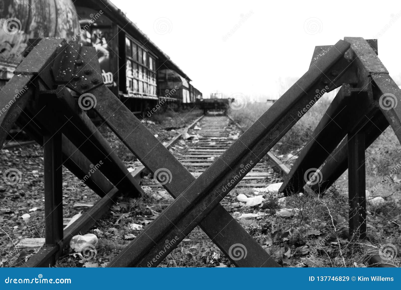 End of track stock image. Image of stop, transport, repeated - 137746829