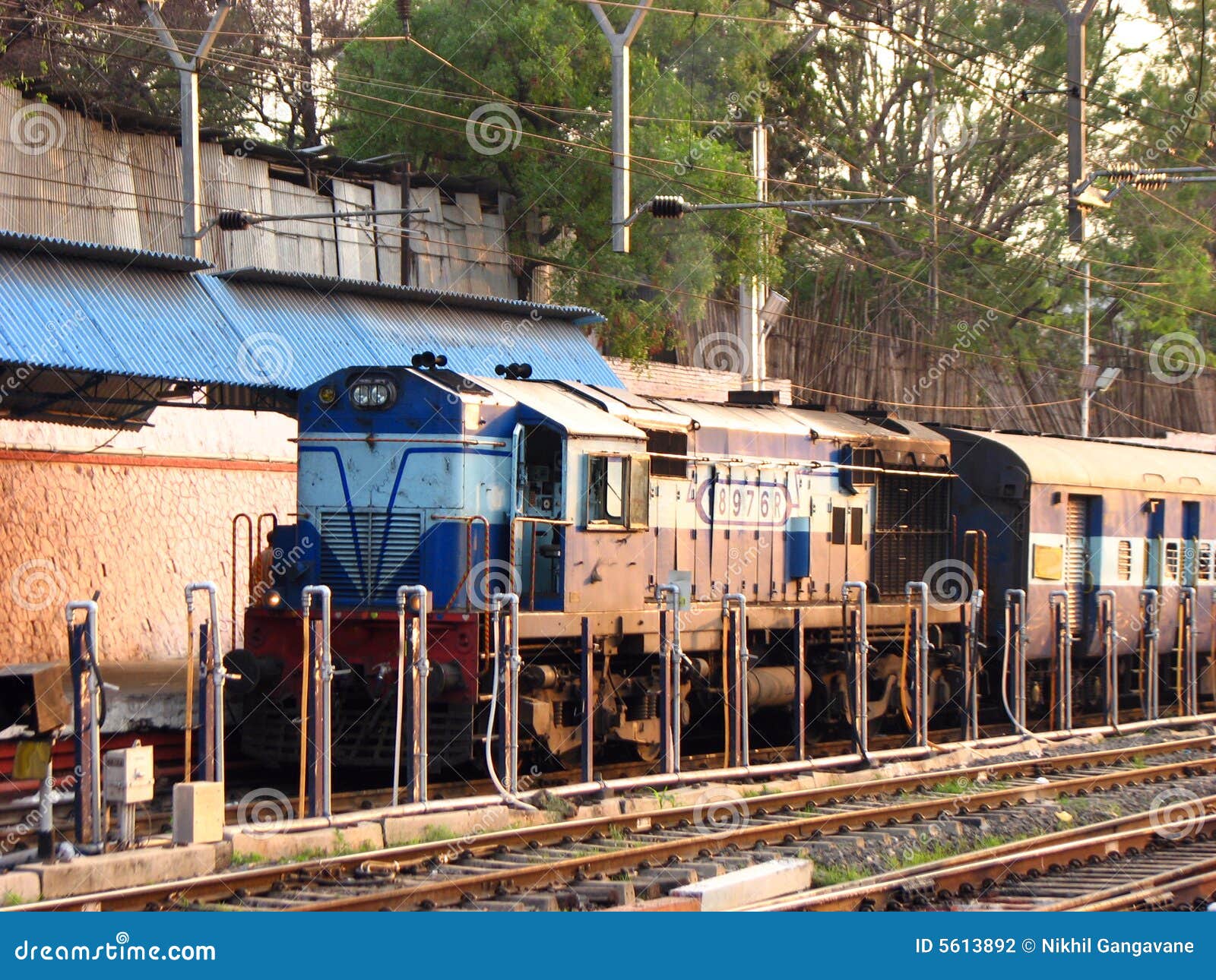 Railway Engine stock photo. Image of blue, railway, asia - 5613892