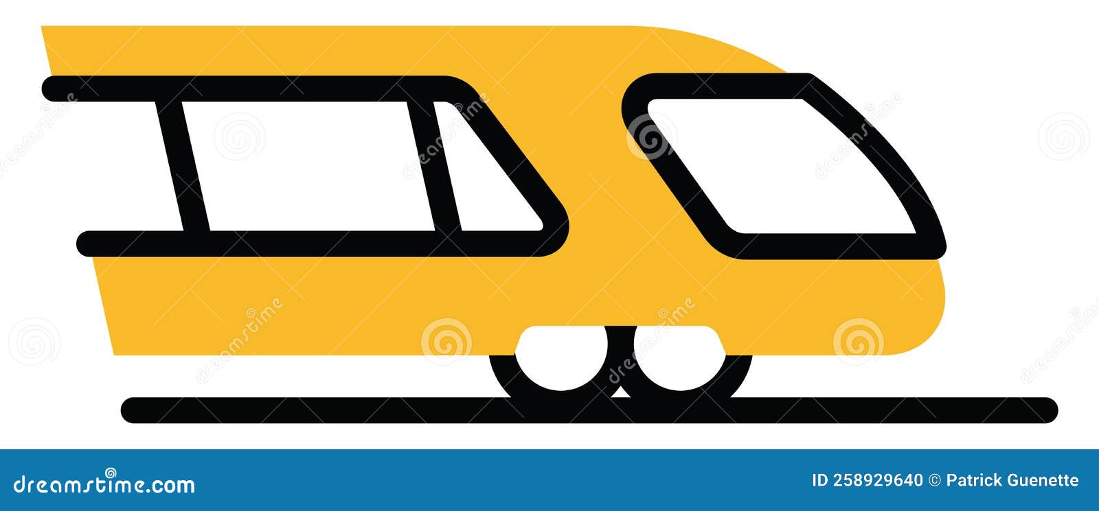 Railway fast train, icon stock vector. Illustration of metro - 258929640