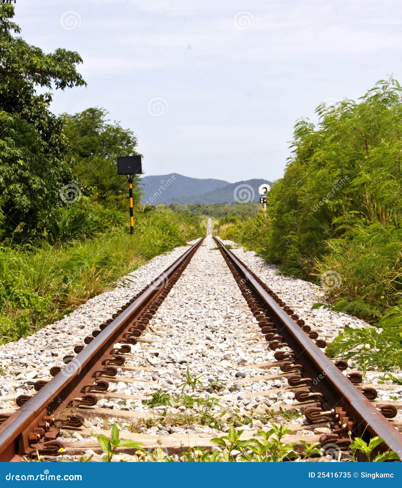 Railway on field stock image. Image of line, nature, light - 25416735