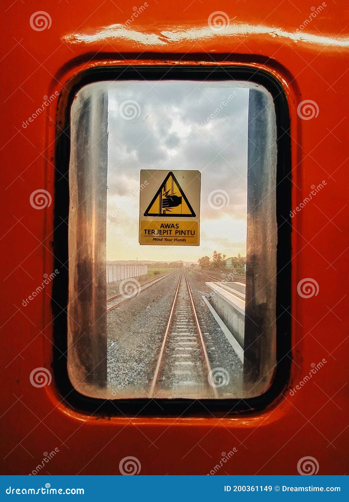 Railway in Frame stock image. Image of painting, advertising - 200361149