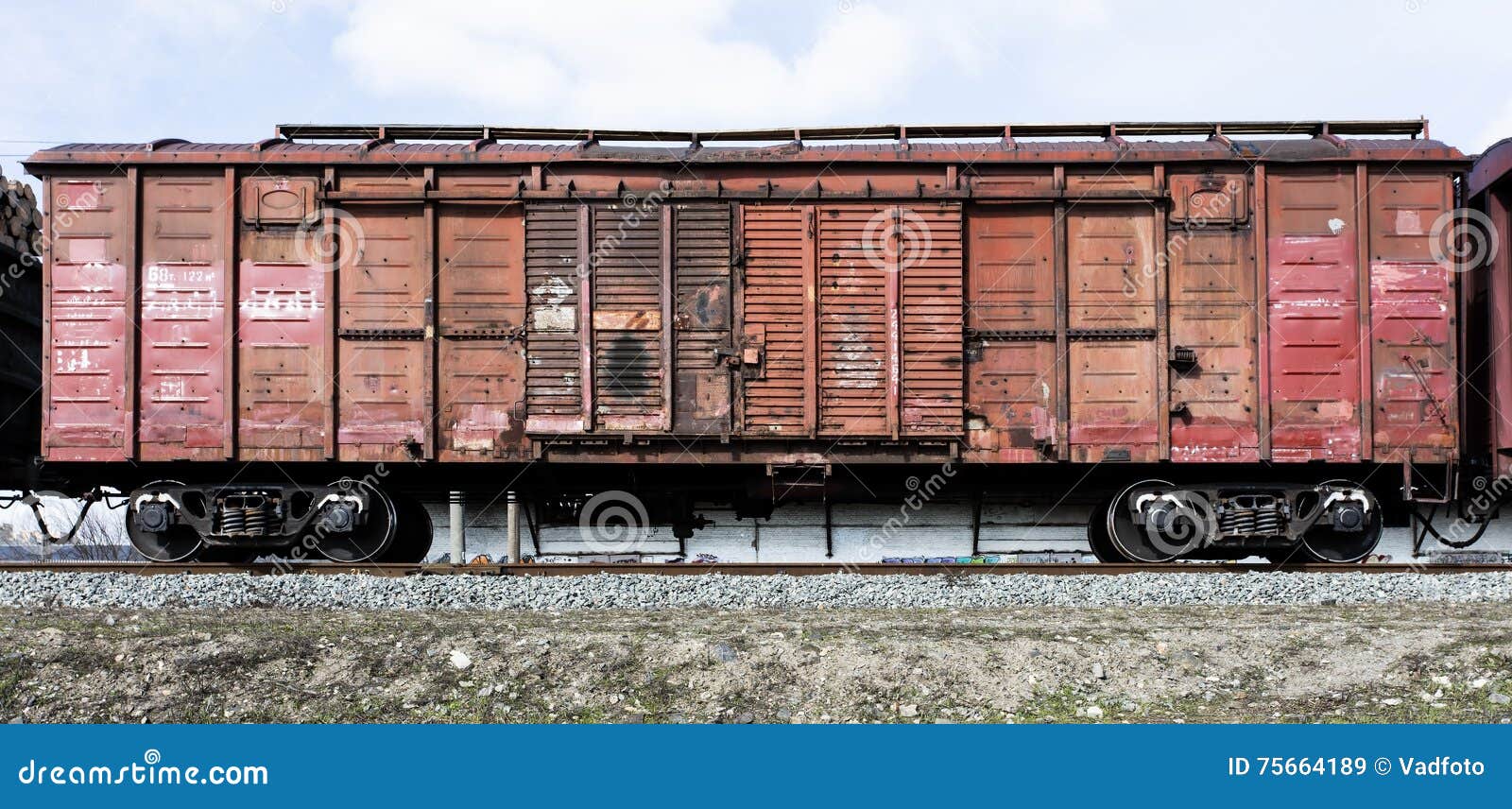 Railway. Freight Wagons Carrying Different Loads. Heavy Industry ...