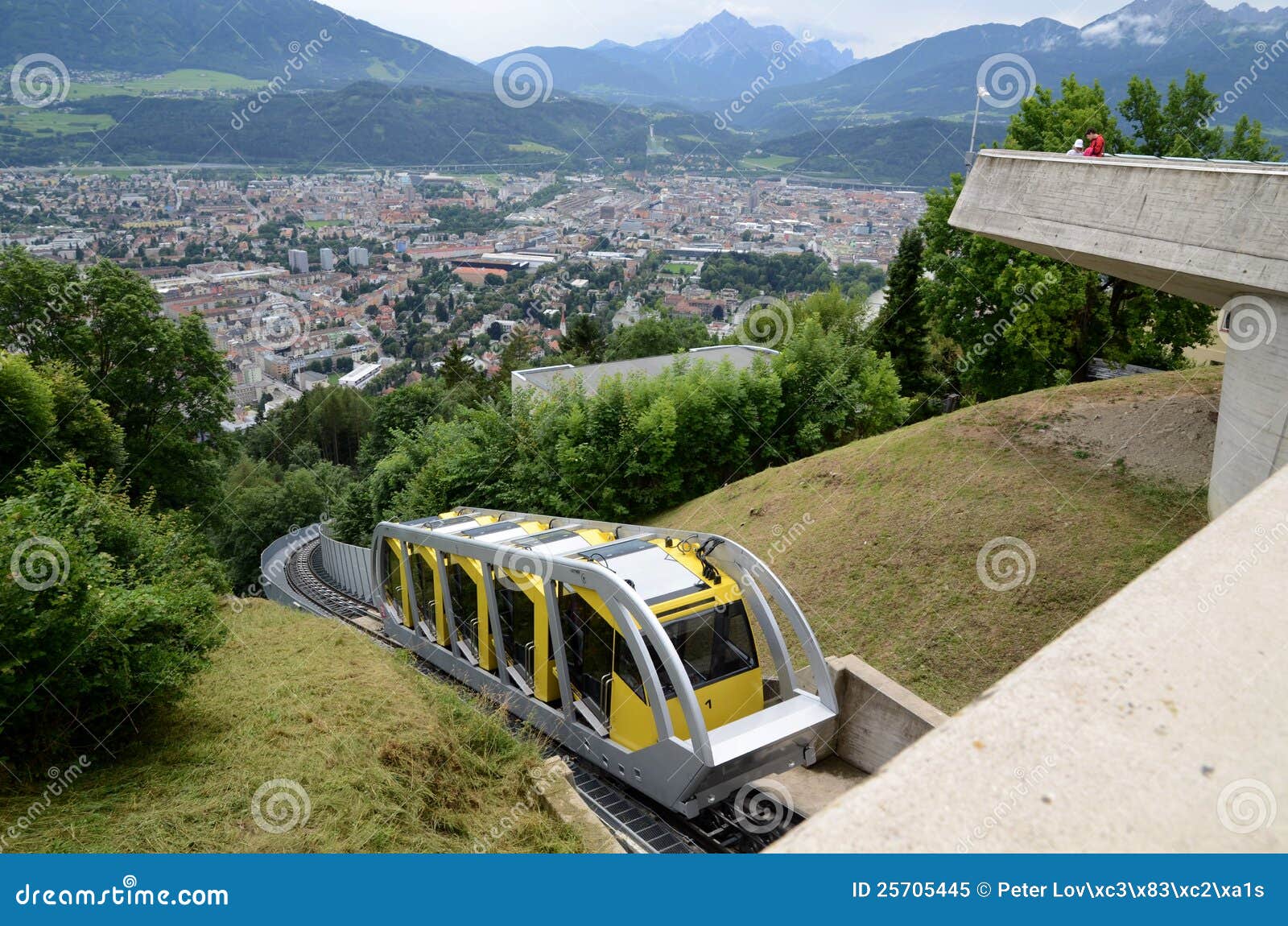 Railway Funicular in Innsbruck Stock Image - Image of forest, austria ...