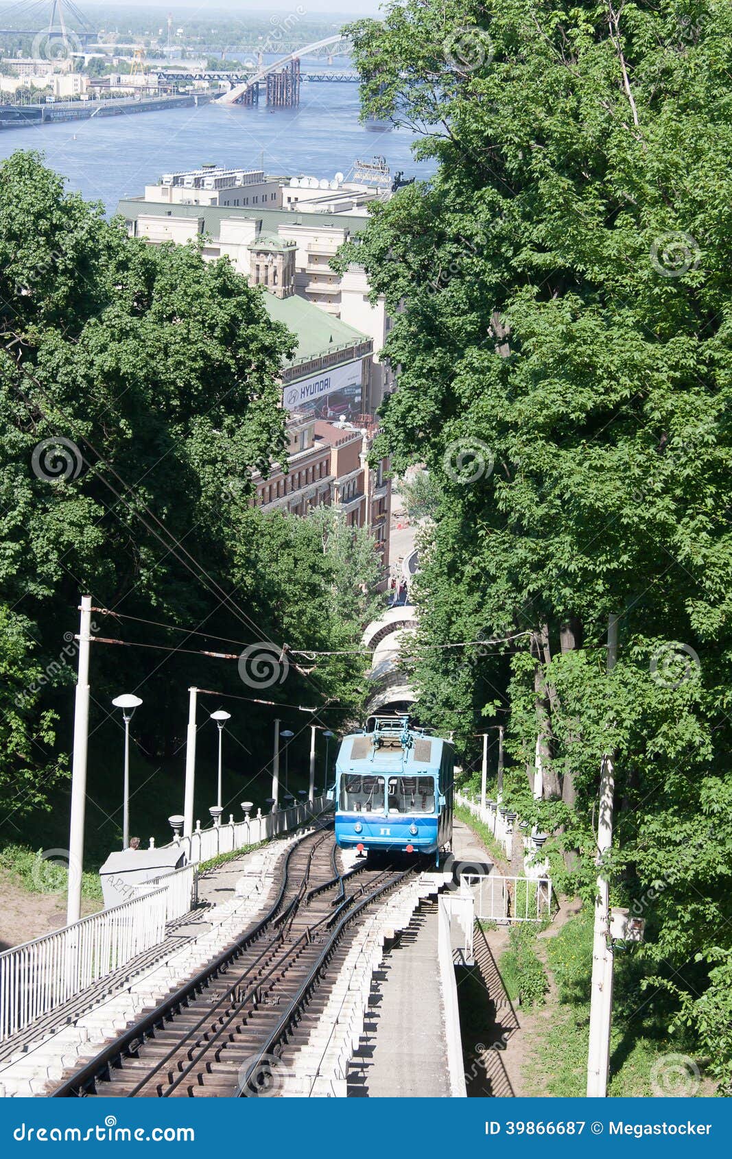 Railway funicular in Kyiv stock image. Image of kiev - 39866687