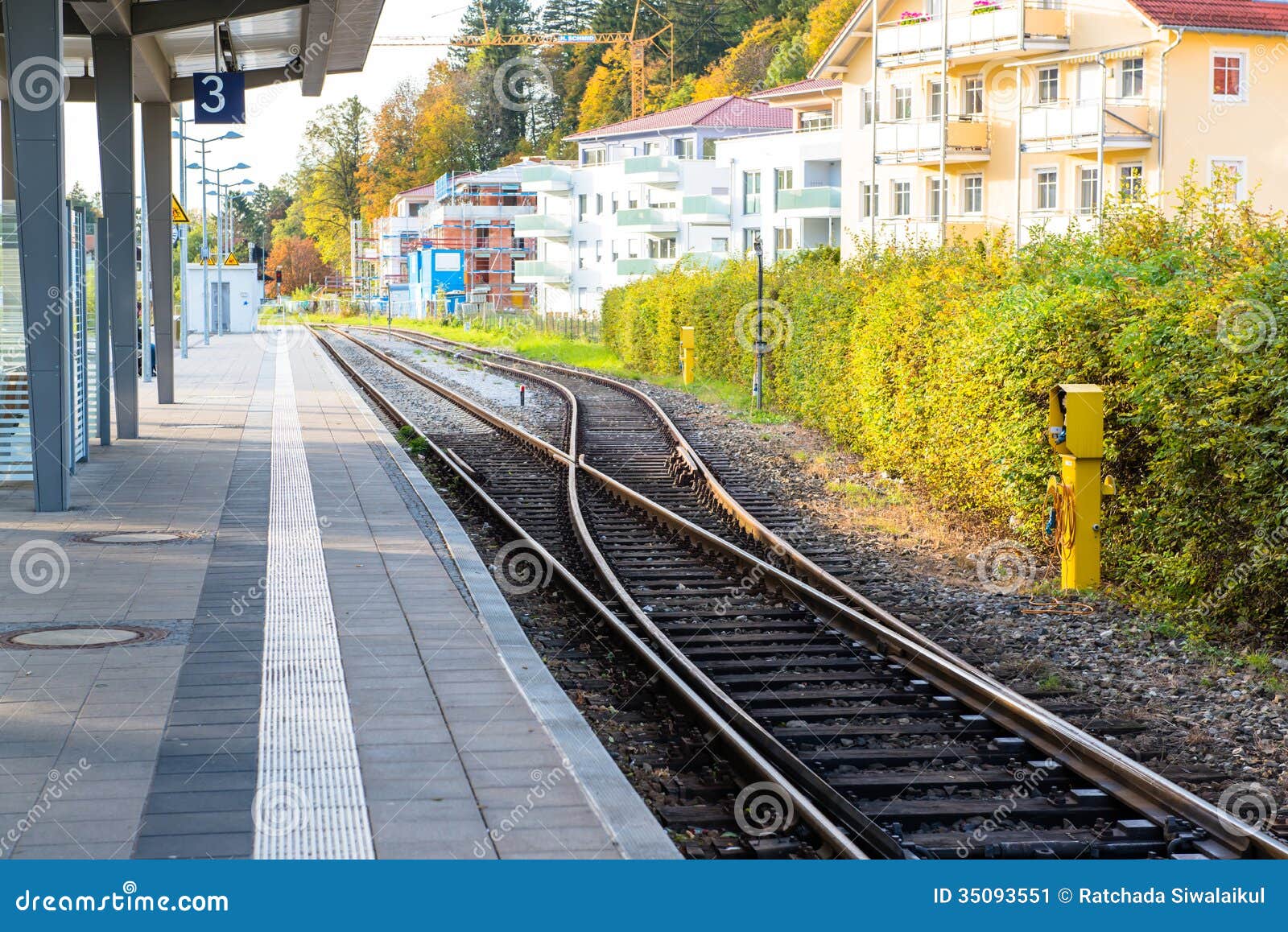 Railway in Fussen, Germany stock image. Image of destination - 35093551