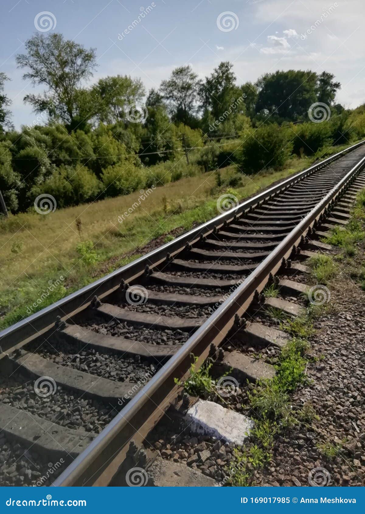 The Railway Goes Off into the Distance Stock Image - Image of sunset ...