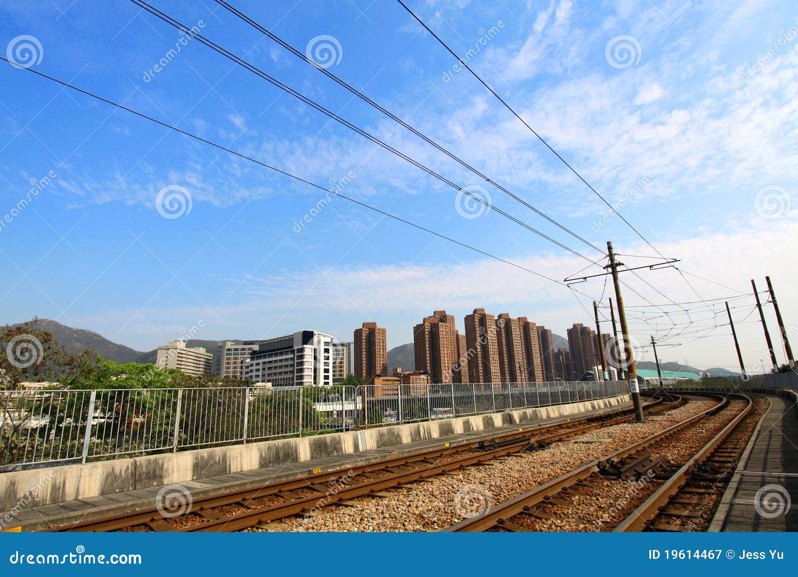 Railway in Hong Kong stock image. Image of steel, lost - 19614467