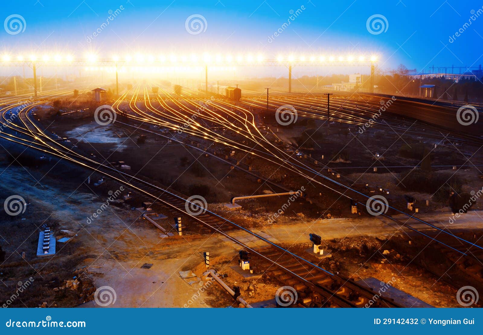 Railway hub stock photo. Image of logistic, dusk, shipping - 29142432