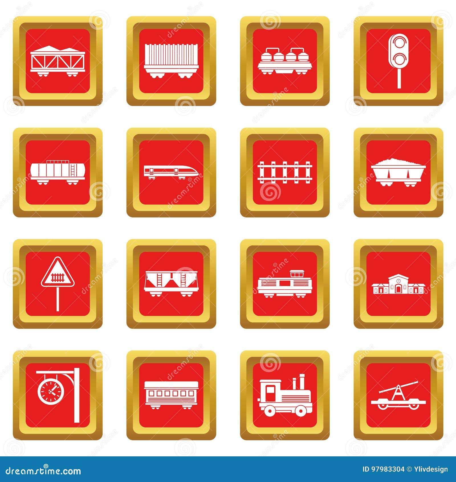 Railway icons set red stock vector. Illustration of express - 97983304 Railway icons set red stock vector. Illustration of express - 97983304