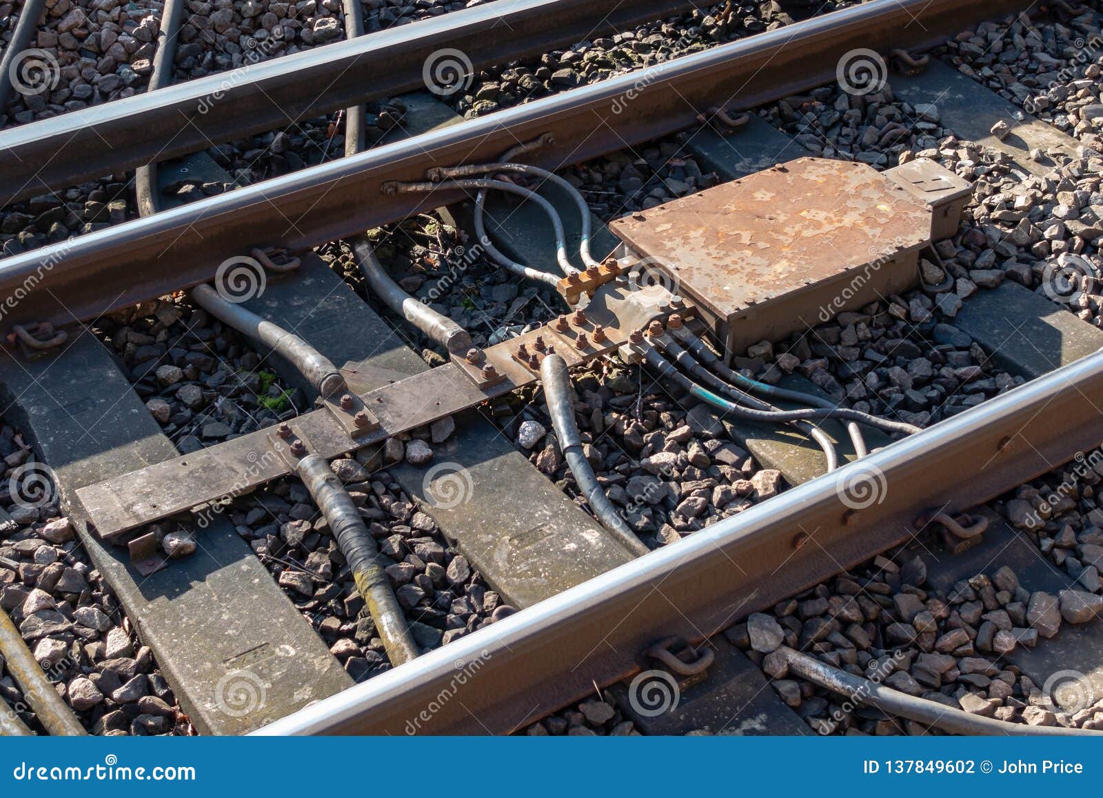 Railway impedance bond stock photo. Image of direction - 137849602