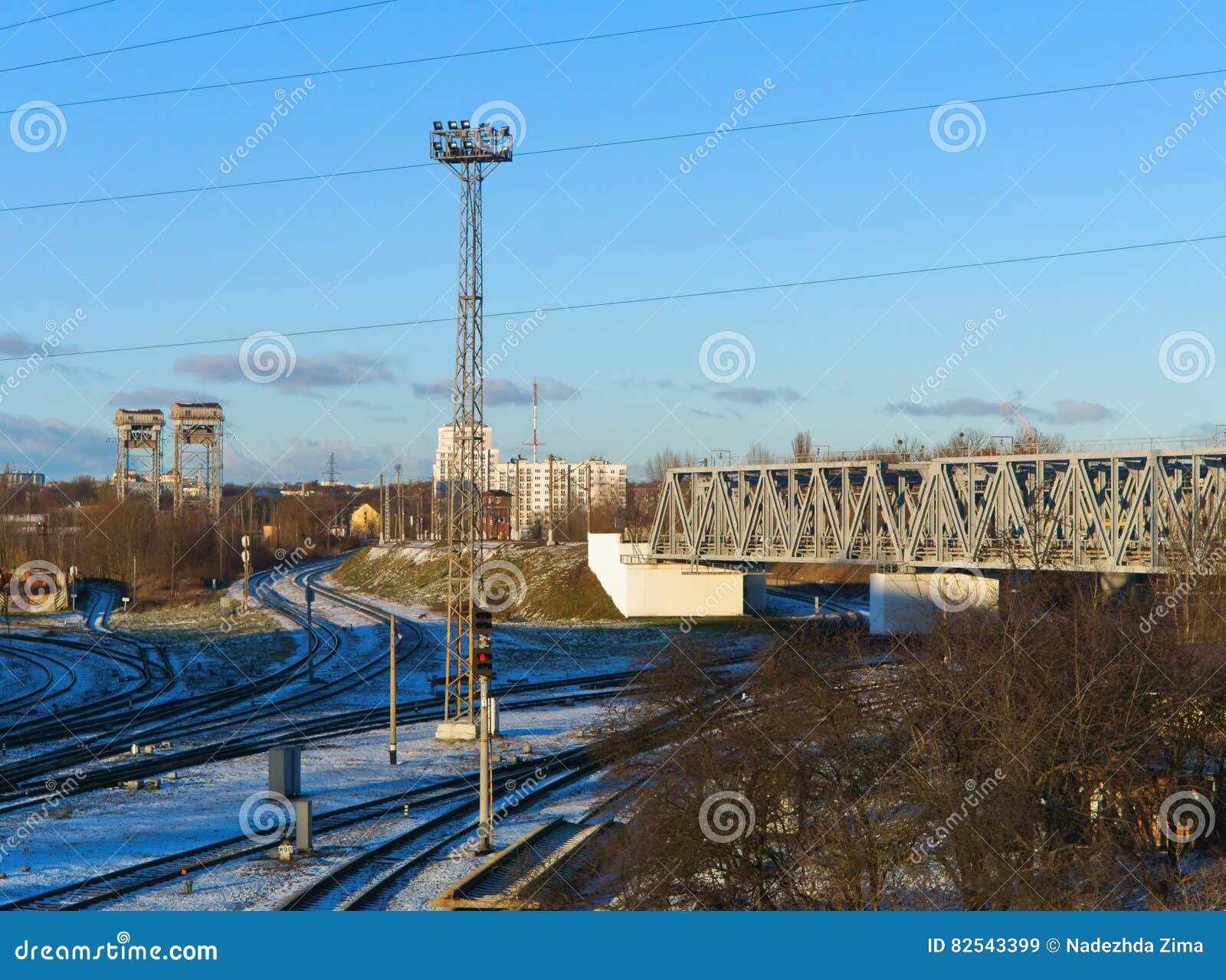 Railway infrastructure stock image. Image of perspective - 82543399