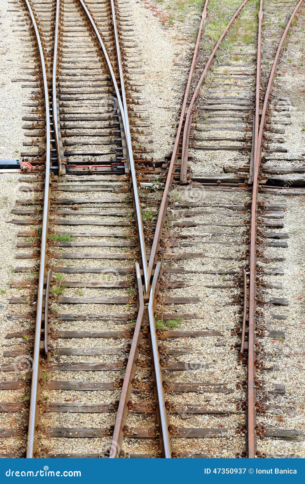 Railway Intersection. Choosing The Right Path Royalty-Free Stock ...