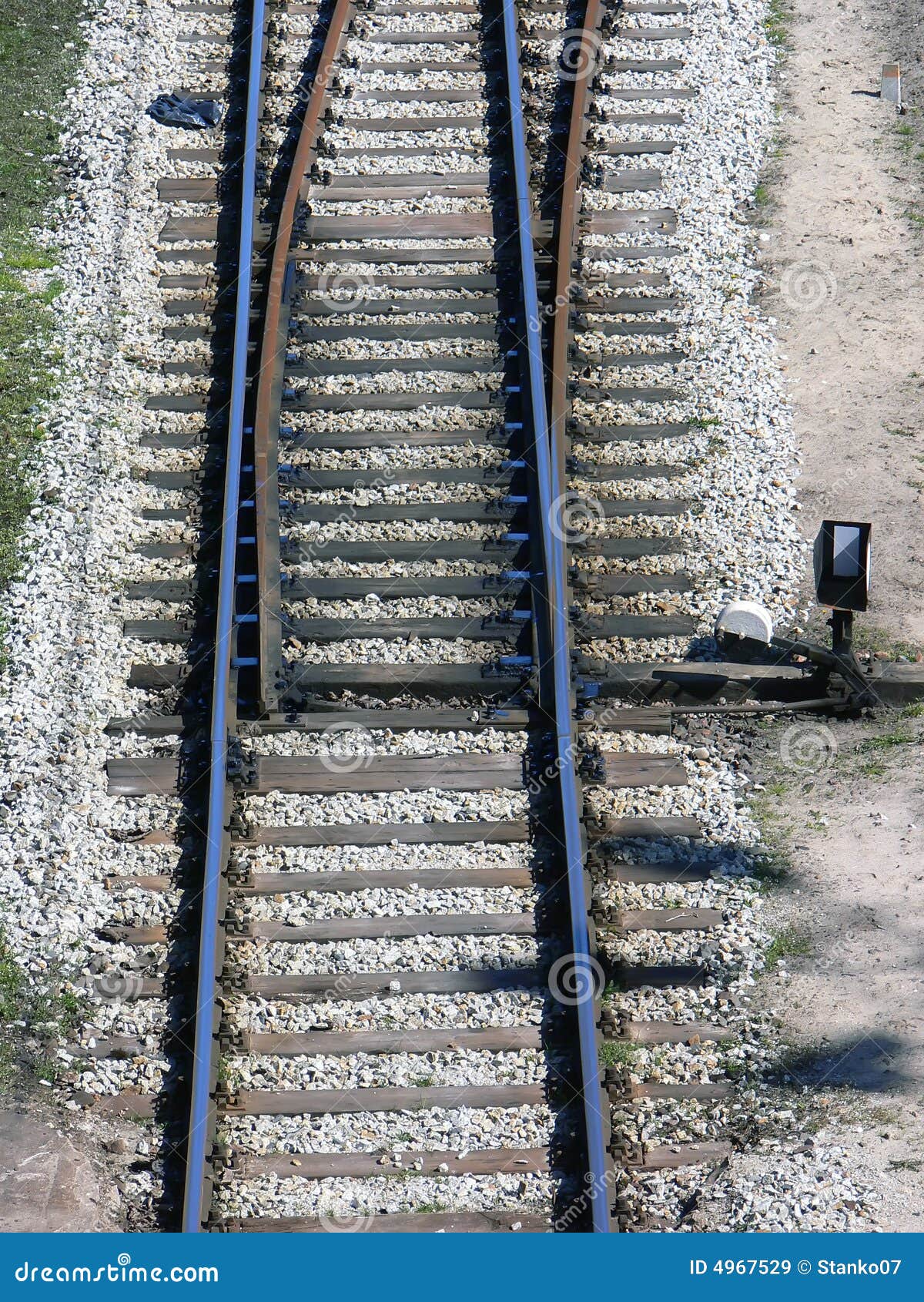 Railway junction stock image. Image of metal, rail, splitting - 4967529