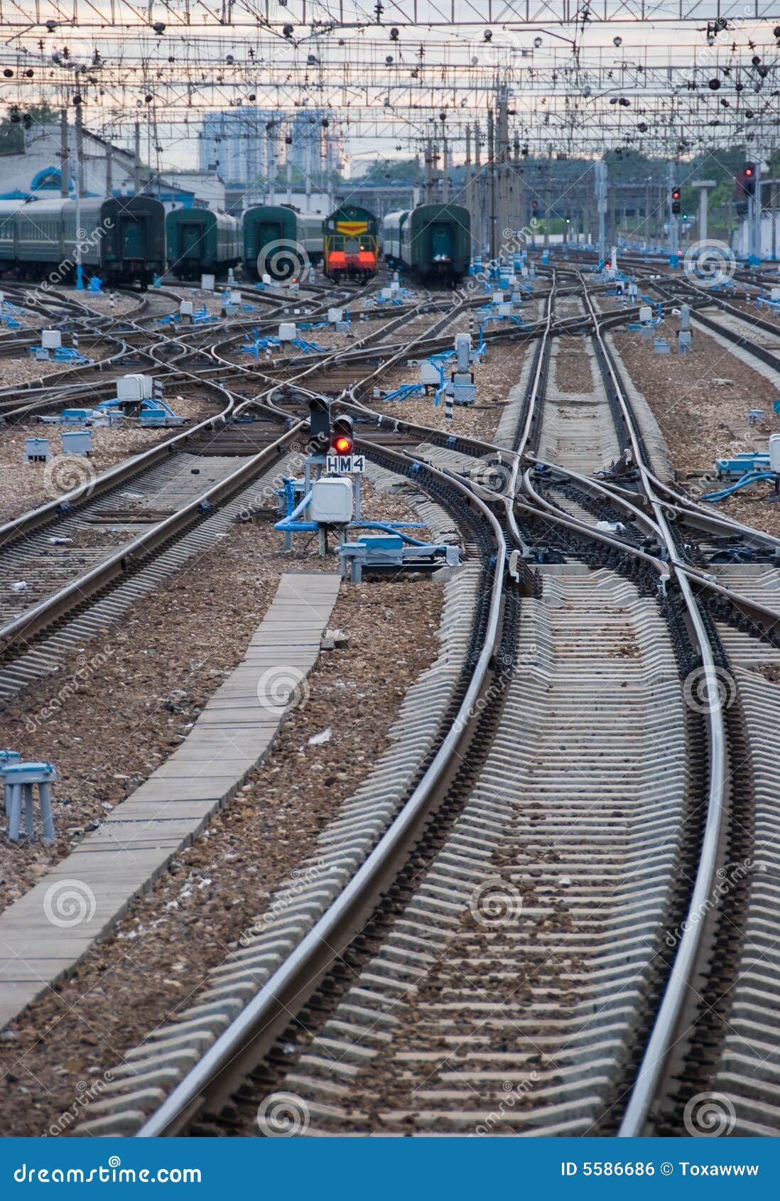 Railway junction. stock photo. Image of rail, thoroughfare - 5586686