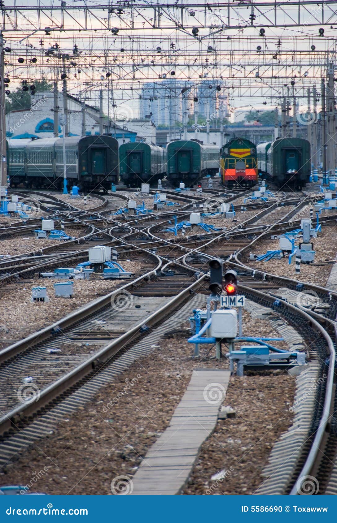 Railway junction. stock photo. Image of road, business - 5586690