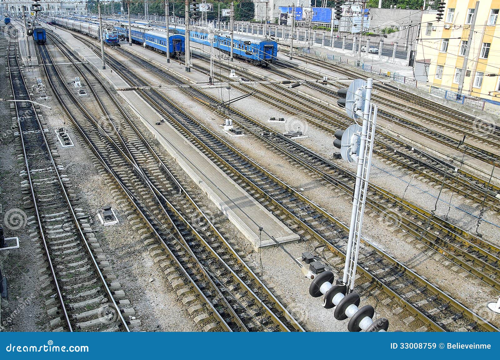 Railway junction stock image. Image of crossroad, train - 33008759