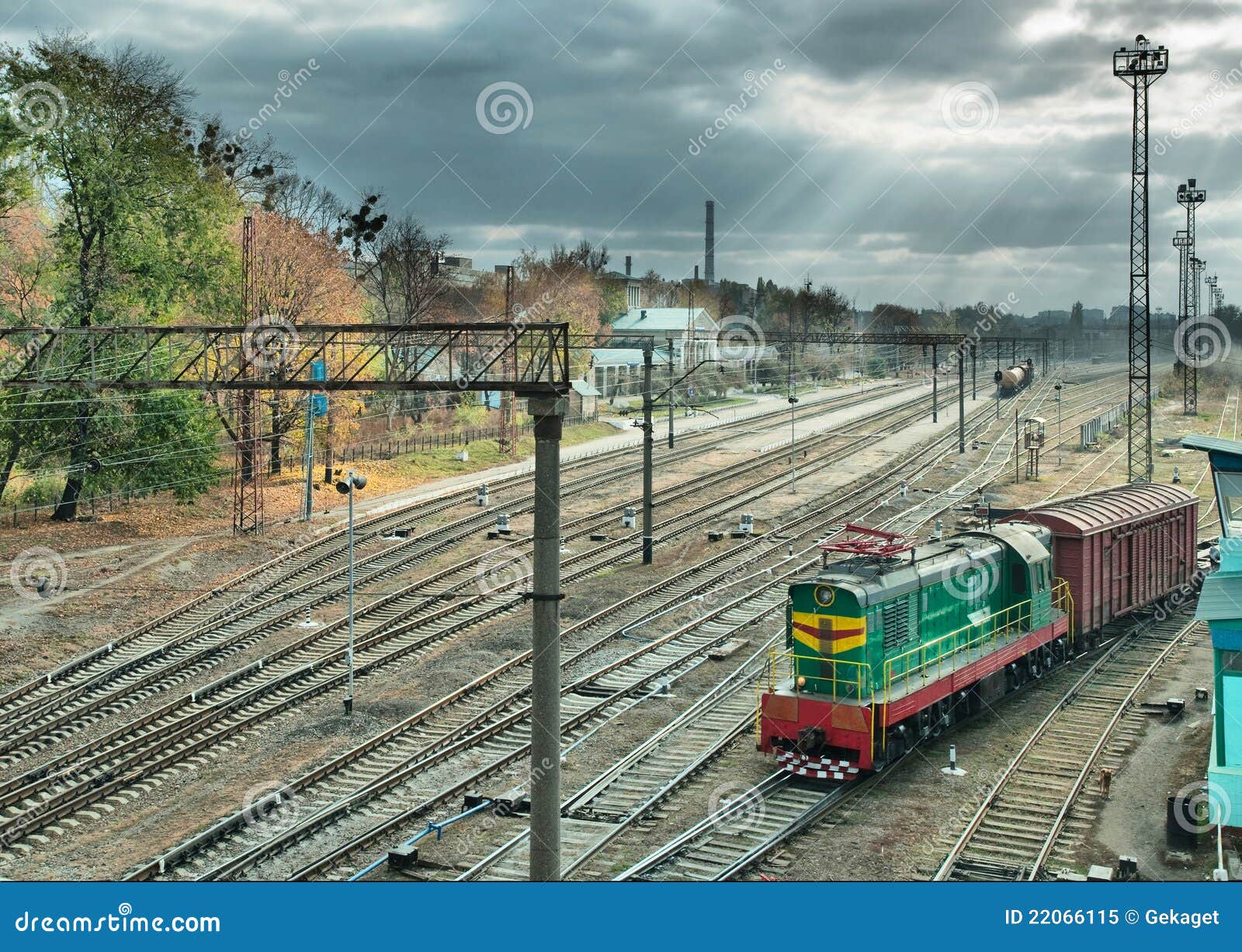 Railway junction station stock image. Image of move, delivery - 22066115