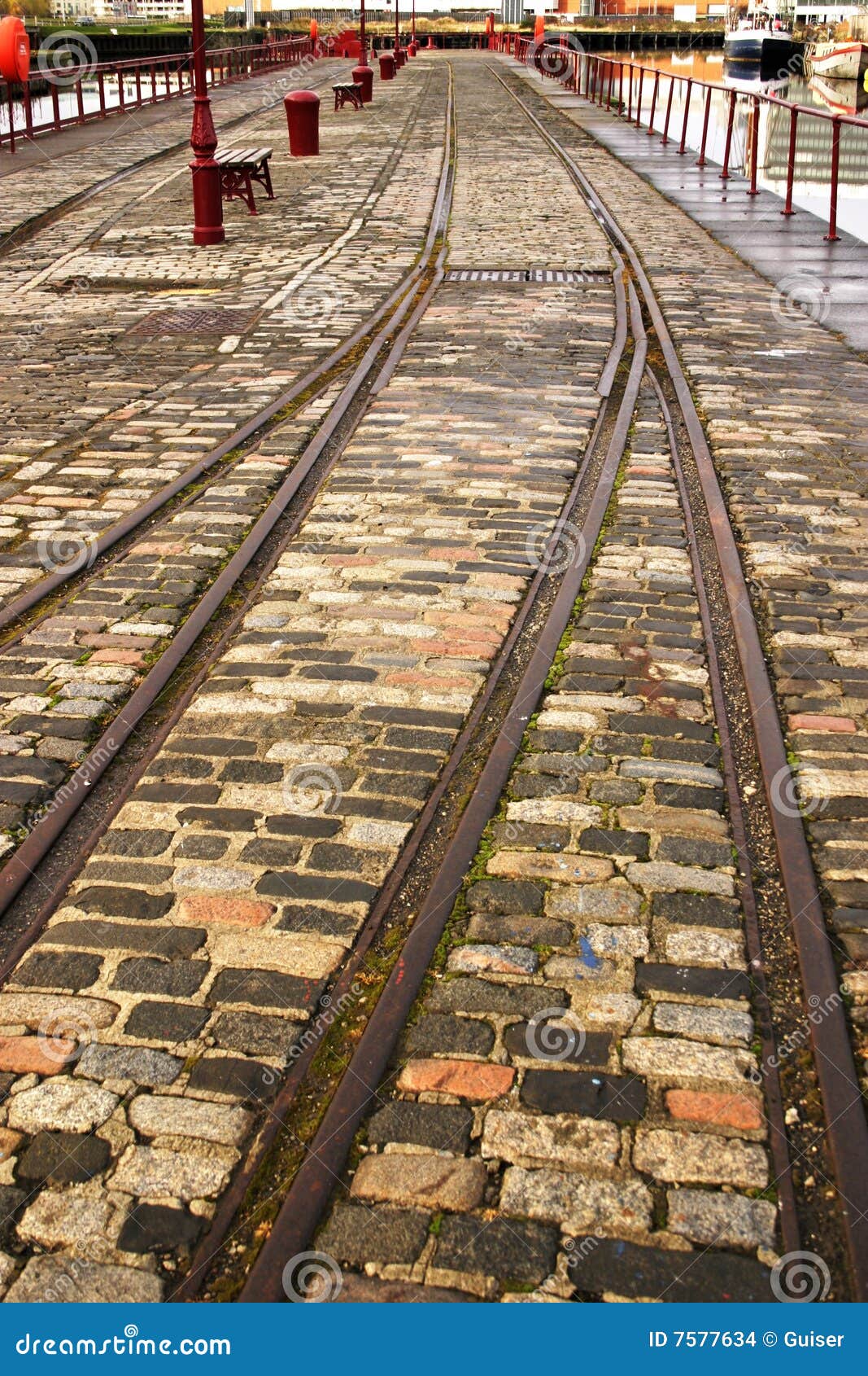 Railway in Leith Docks stock photo. Image of granite, docks - 7577634