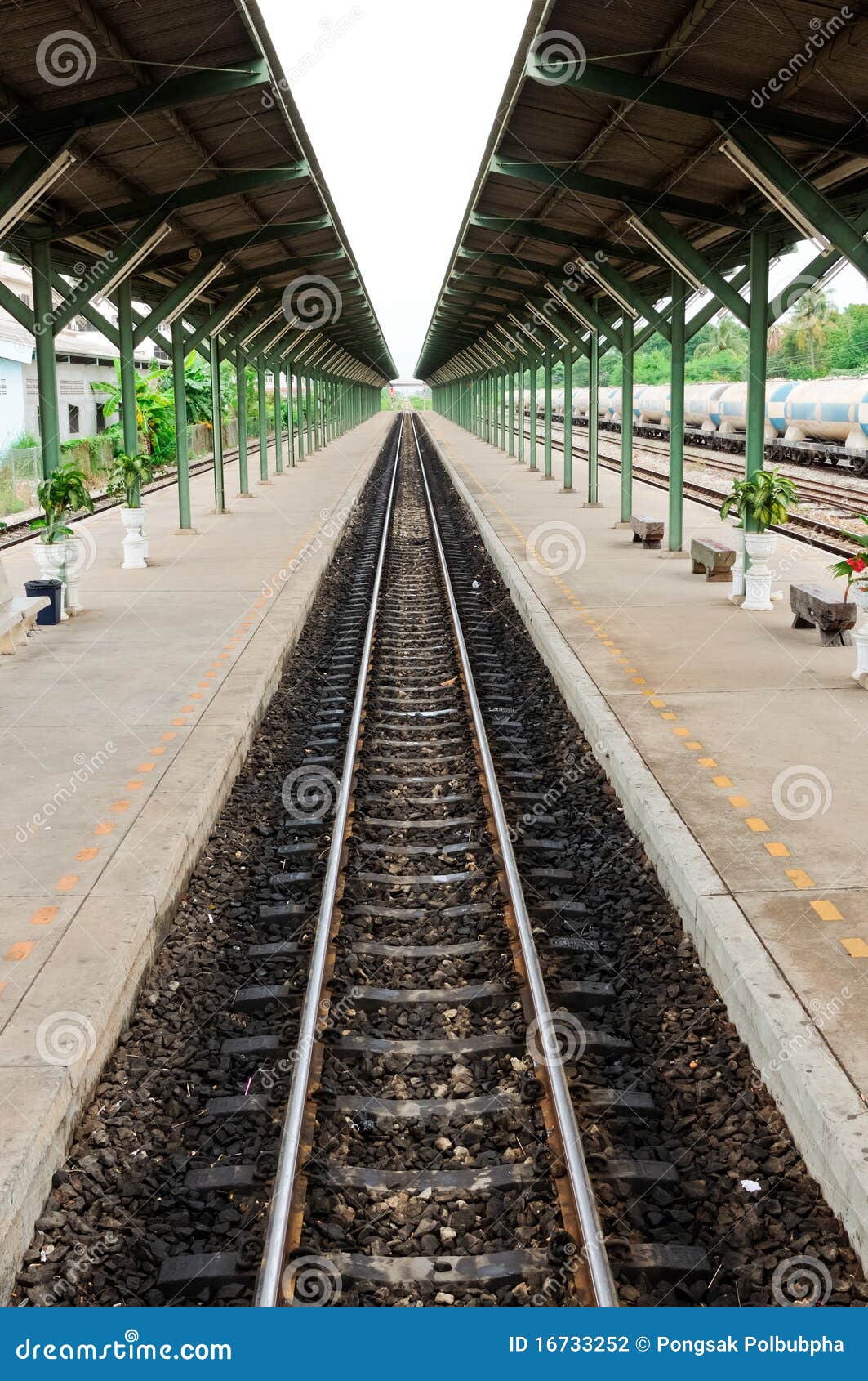Railway line stock photo. Image of platform, railway - 16733252