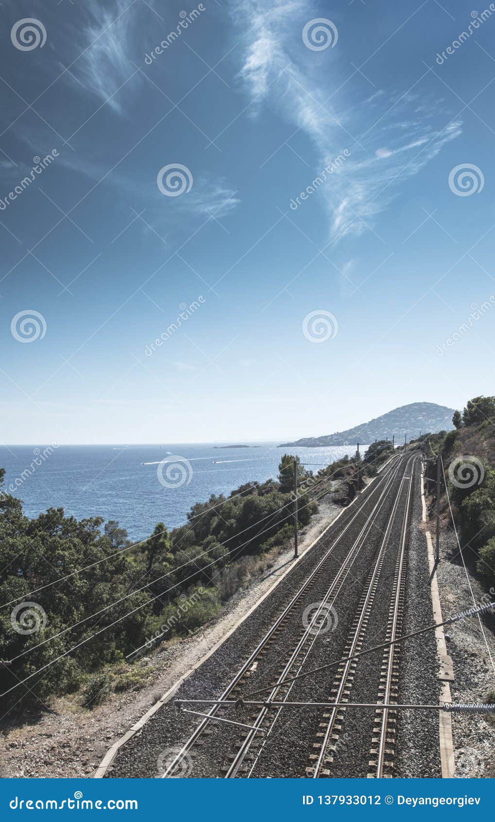 Railway Line Along the Beach Stock Photo - Image of vacation, internal ...
