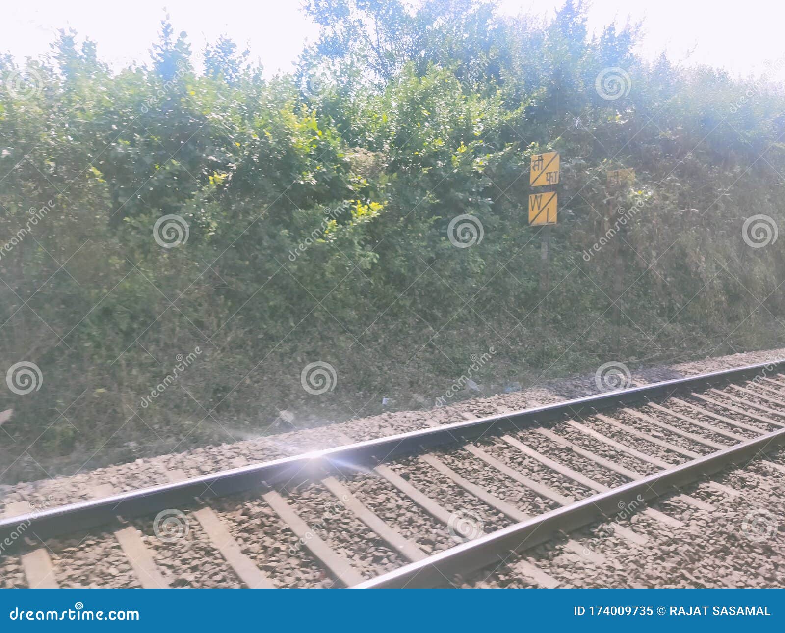 Railway line stock image. Image of track, railway, india - 174009735