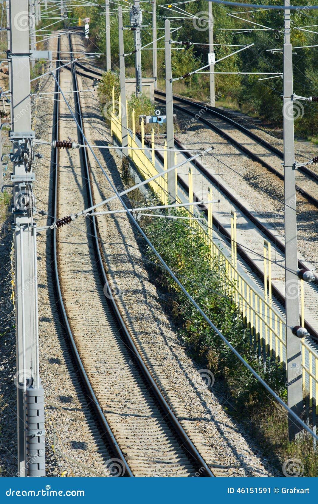 Railway Line stock image. Image of perspective, route - 46151591