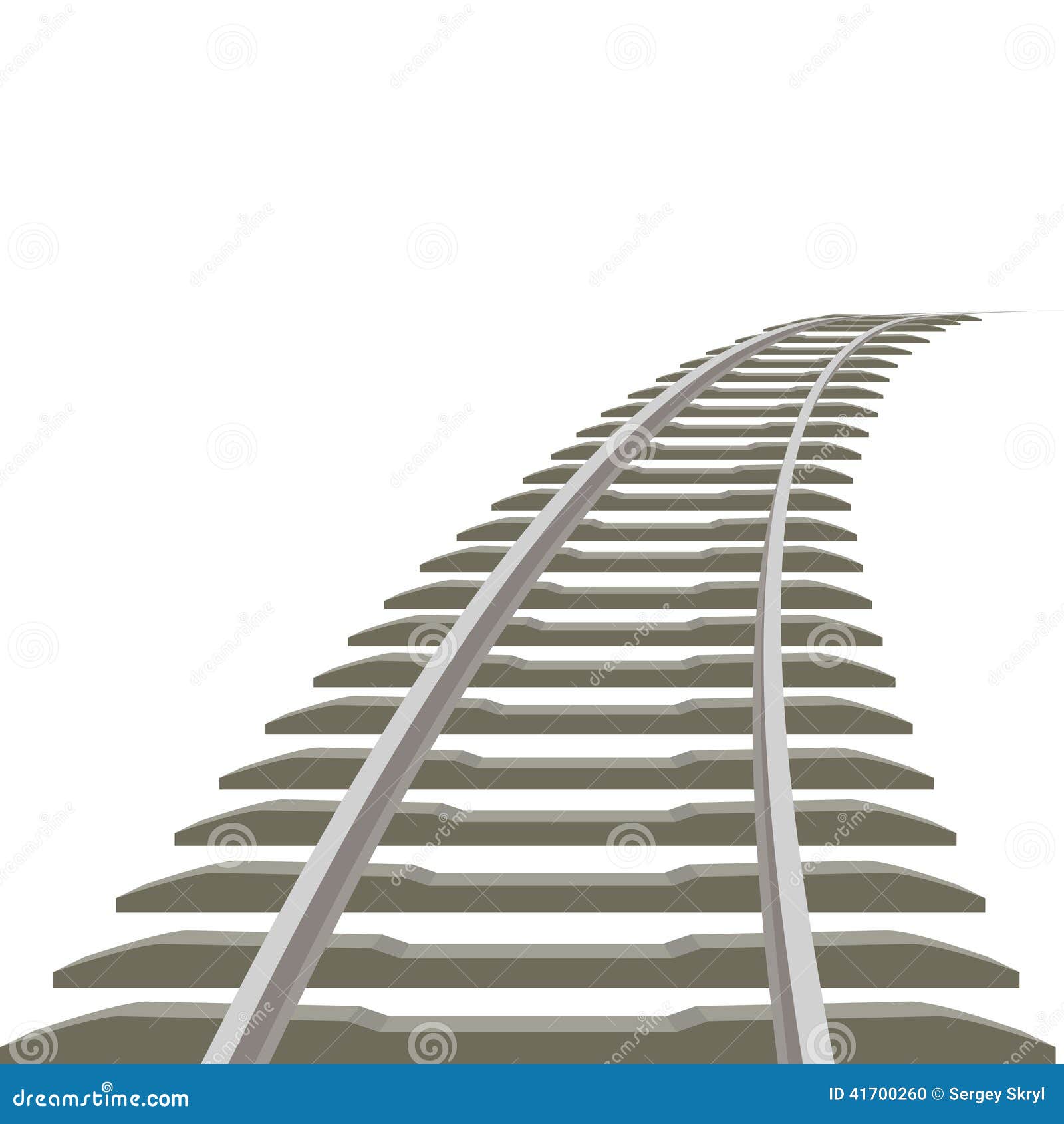 Railway line stock vector. Illustration of railway, direction - 41700260