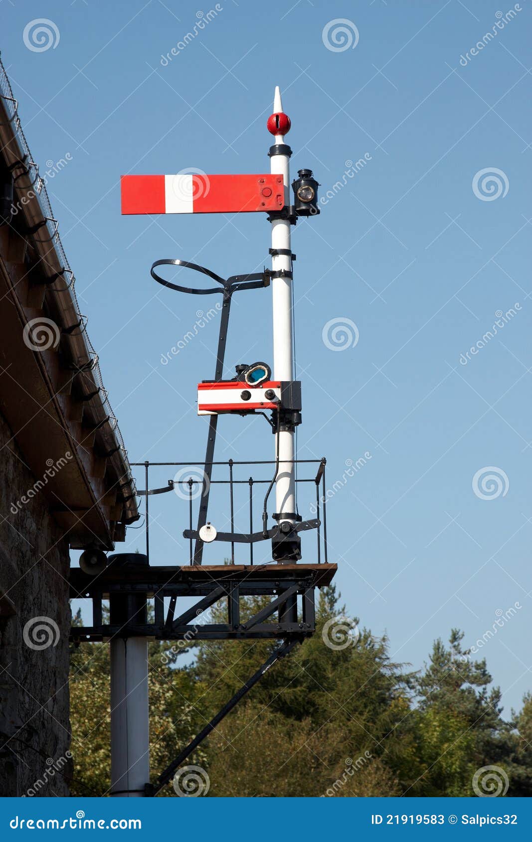 Railway line signal stock image. Image of station, rails - 21919583