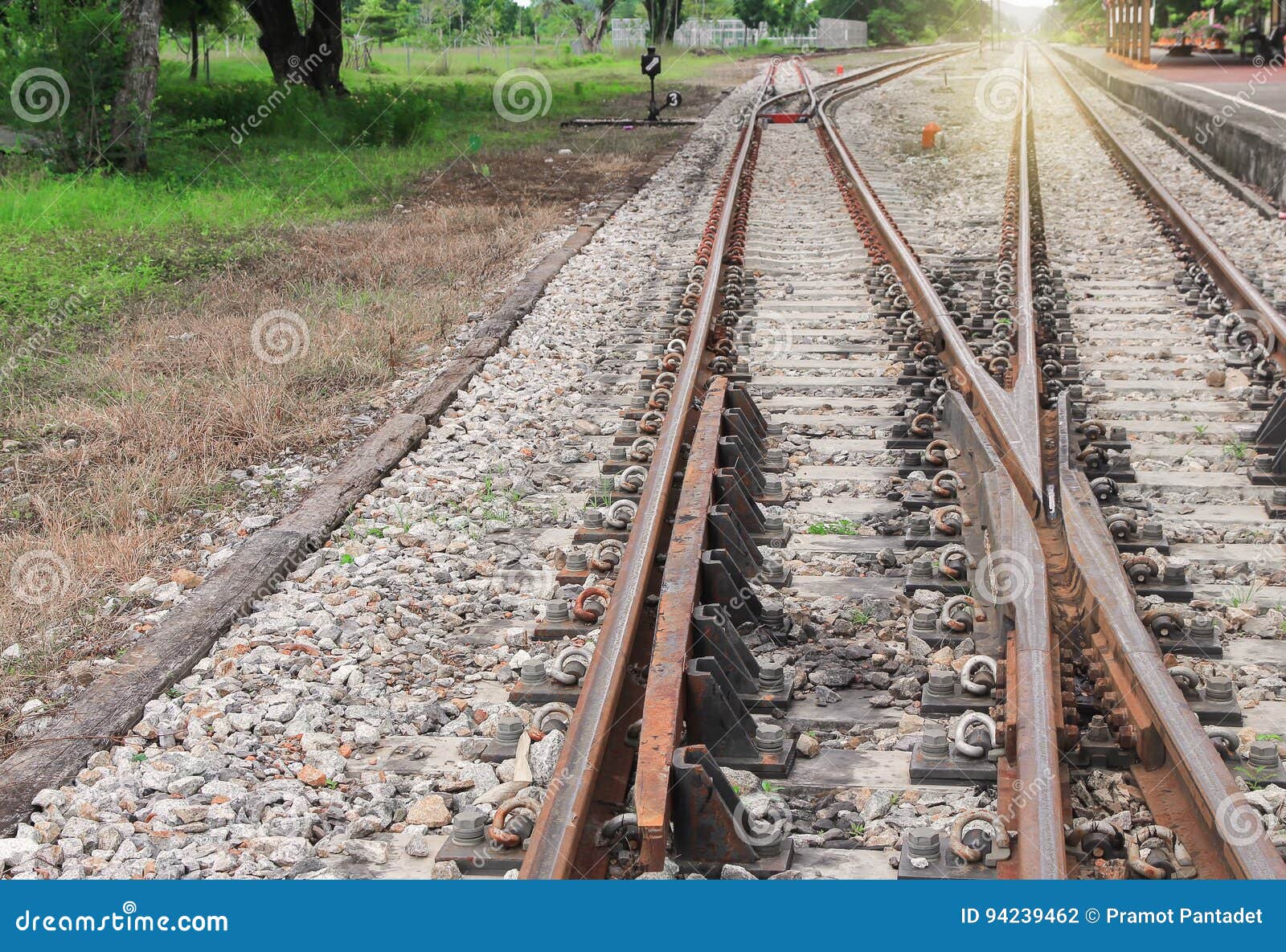Railway line track classic stock photo. Image of outdoor - 94239462