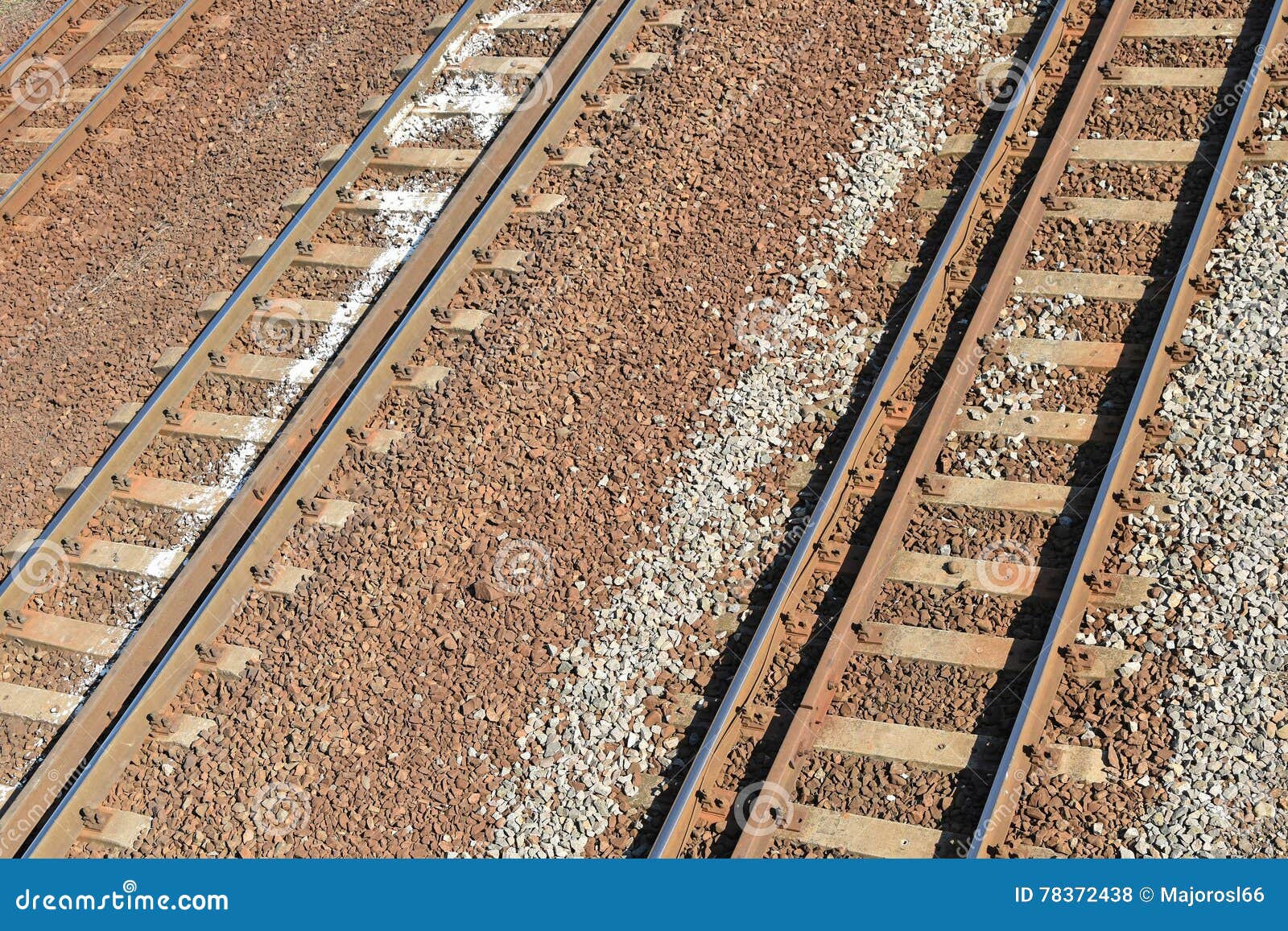 Railway lines from above stock photo. Image of track - 78372438