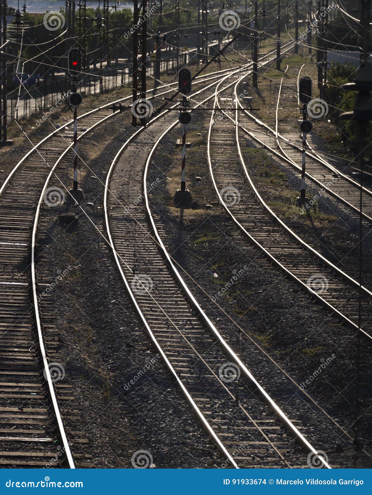 Railway lines stock photo. Image of lane, travel, industry - 91933674