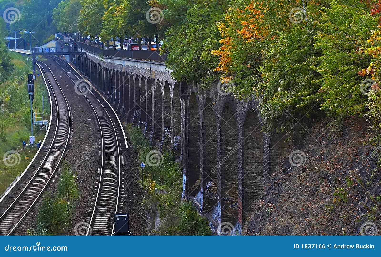 Railway lines in Color stock photo. Image of green, station - 1837166