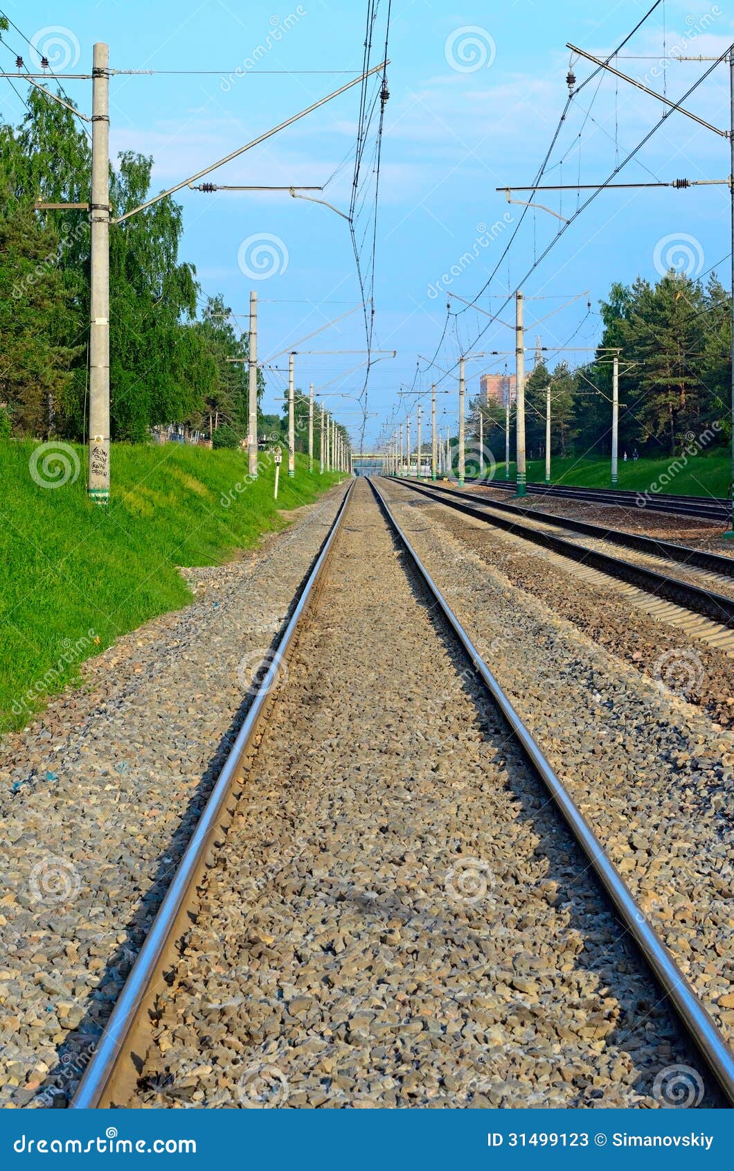 The Railway Lines in the Moscow Region. Stock Image - Image of railway ...