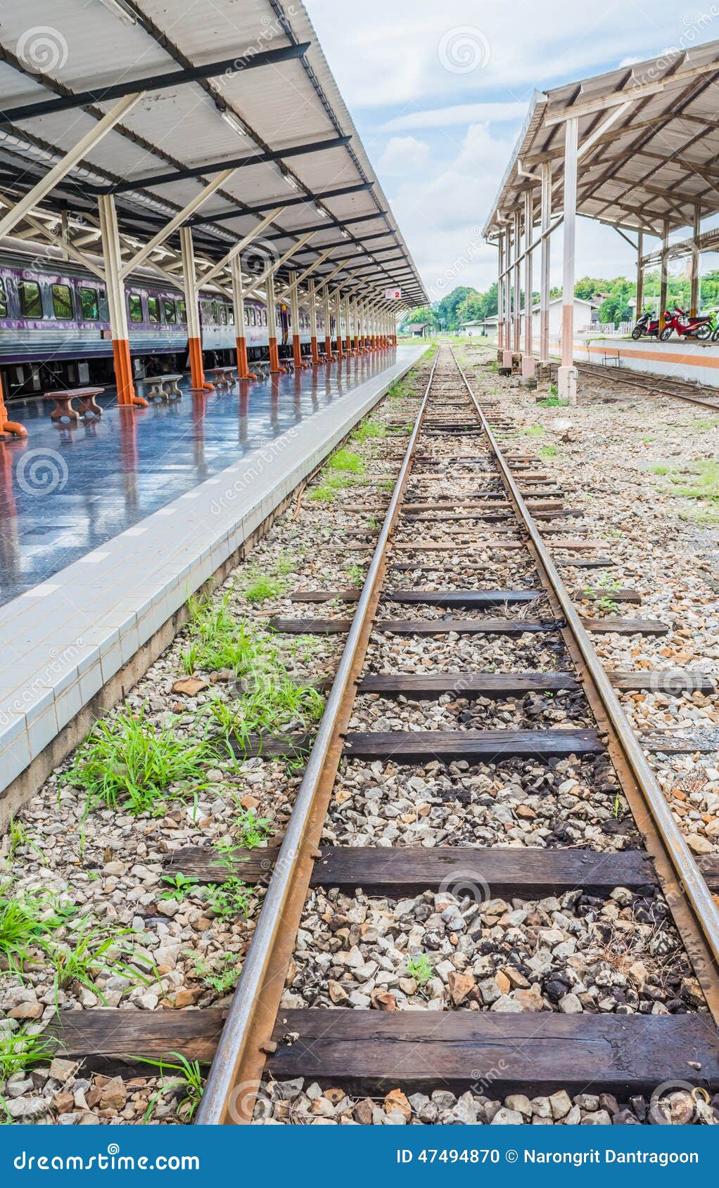 Railway Lines Travel through a Railway Station Stock Photo - Image of ...
