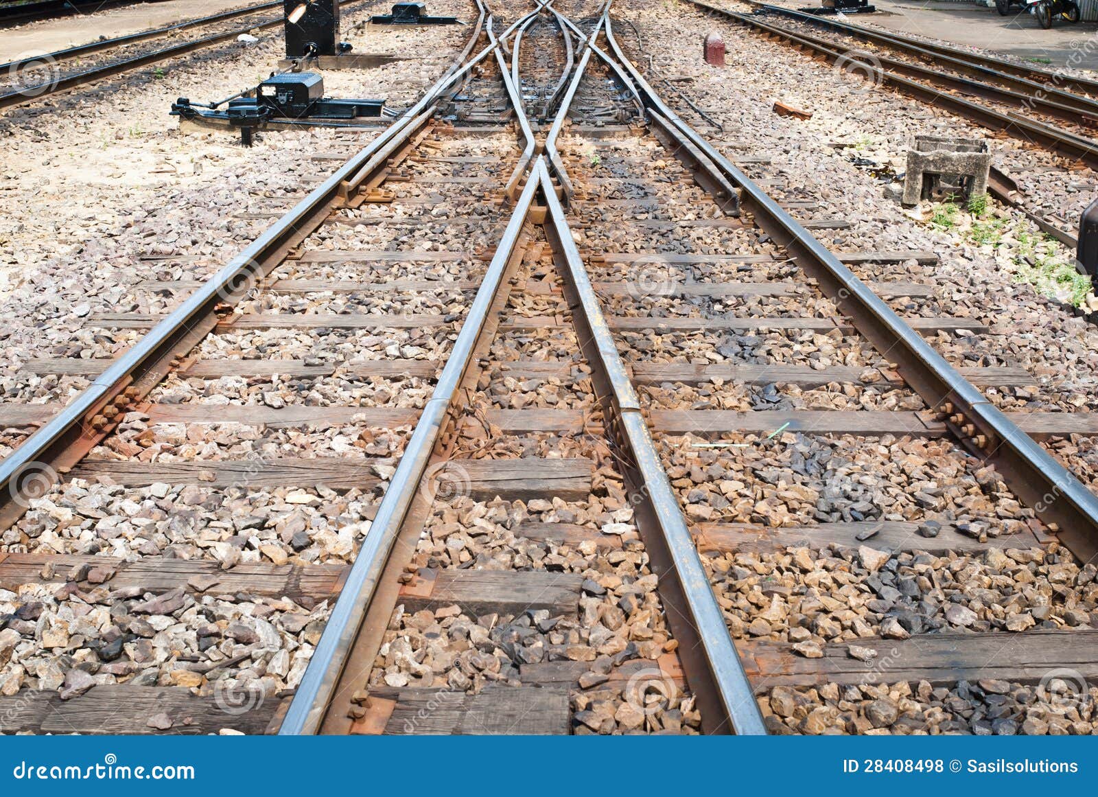 Railway for Local Trains Taken from Front View Stock Photo - Image of ...