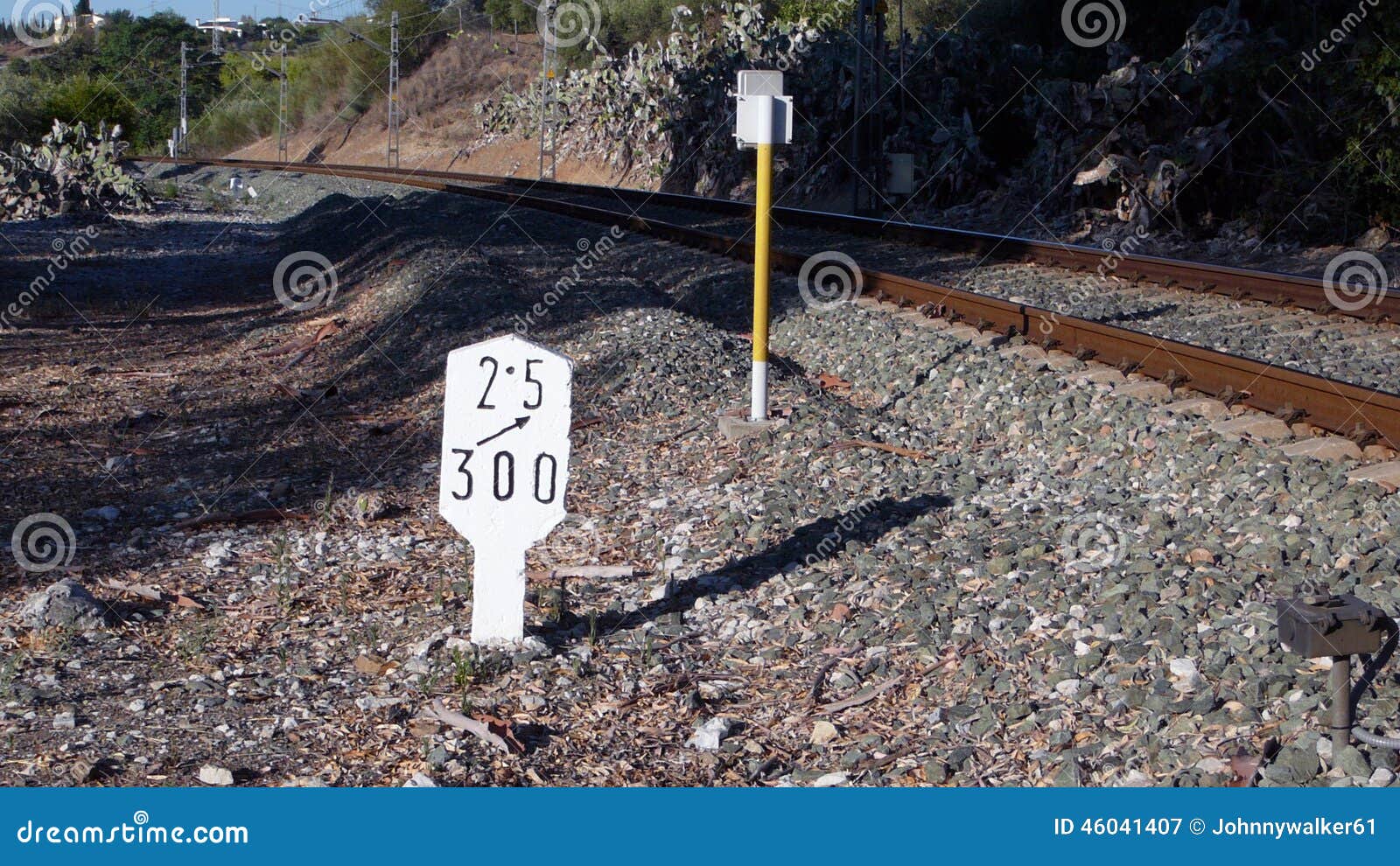 Railway markers stock image. Image of countryside, markers - 46041407