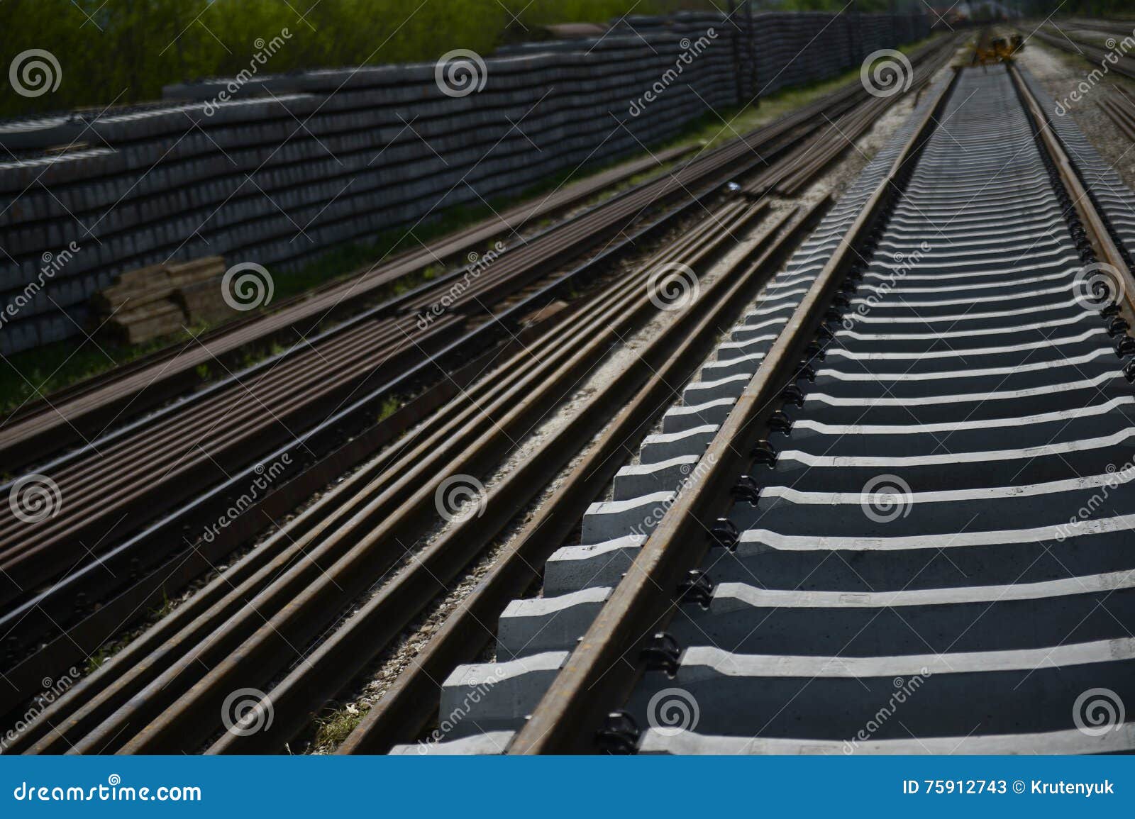 Railway materials stock image. Image of rail, maintain - 75912743