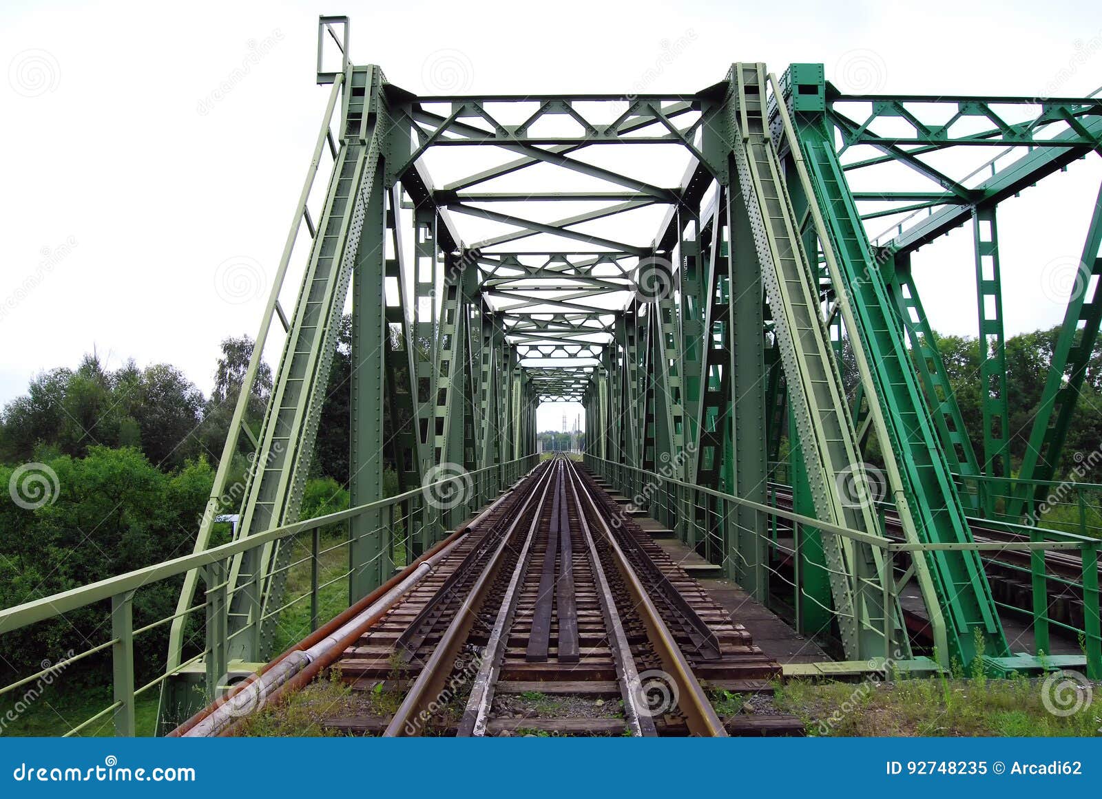 Railway metal bridge stock image. Image of depth, bridge - 92748235